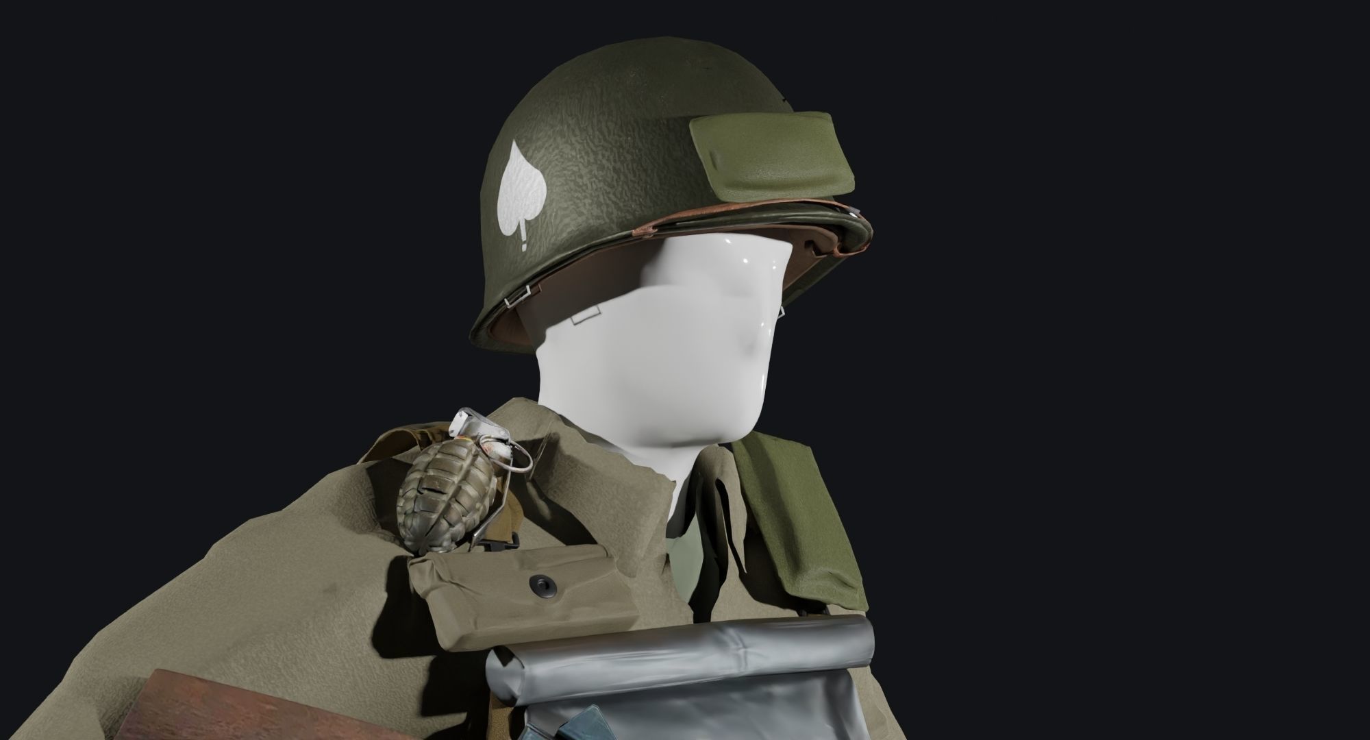 3D model World War 2 US D-Day Infantry VR / AR / low-poly | CGTrader