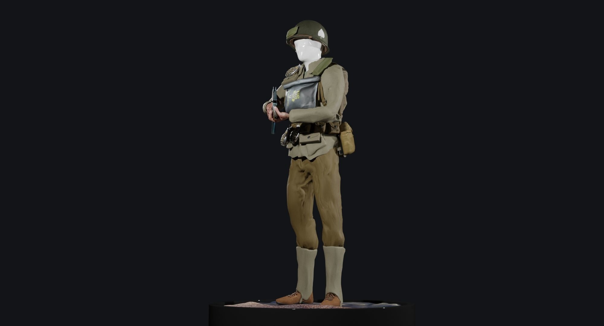 3D model World War 2 US D-Day Infantry VR / AR / low-poly | CGTrader