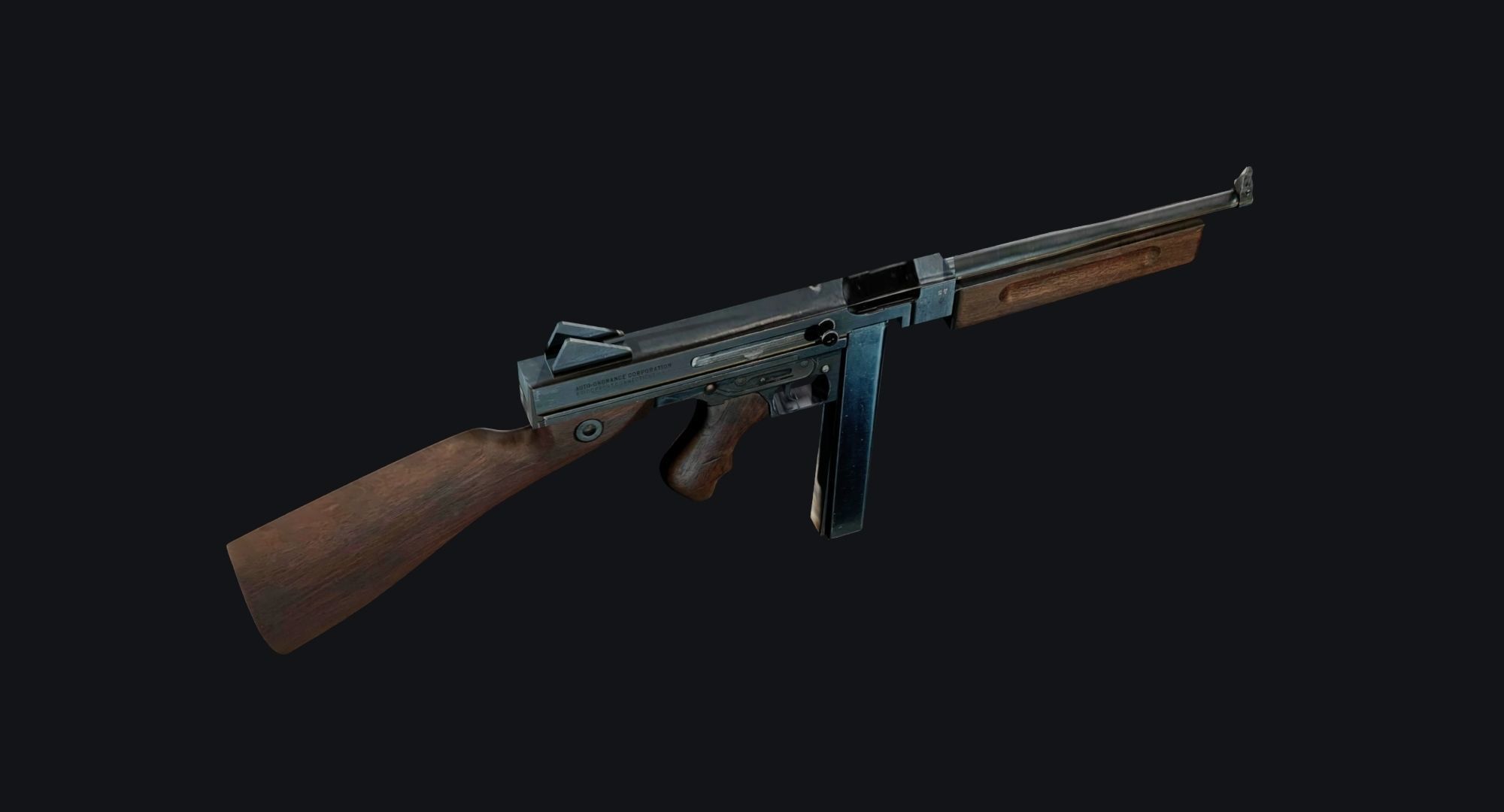 3D model World War 2 Thompson Gun VR / AR / low-poly | CGTrader