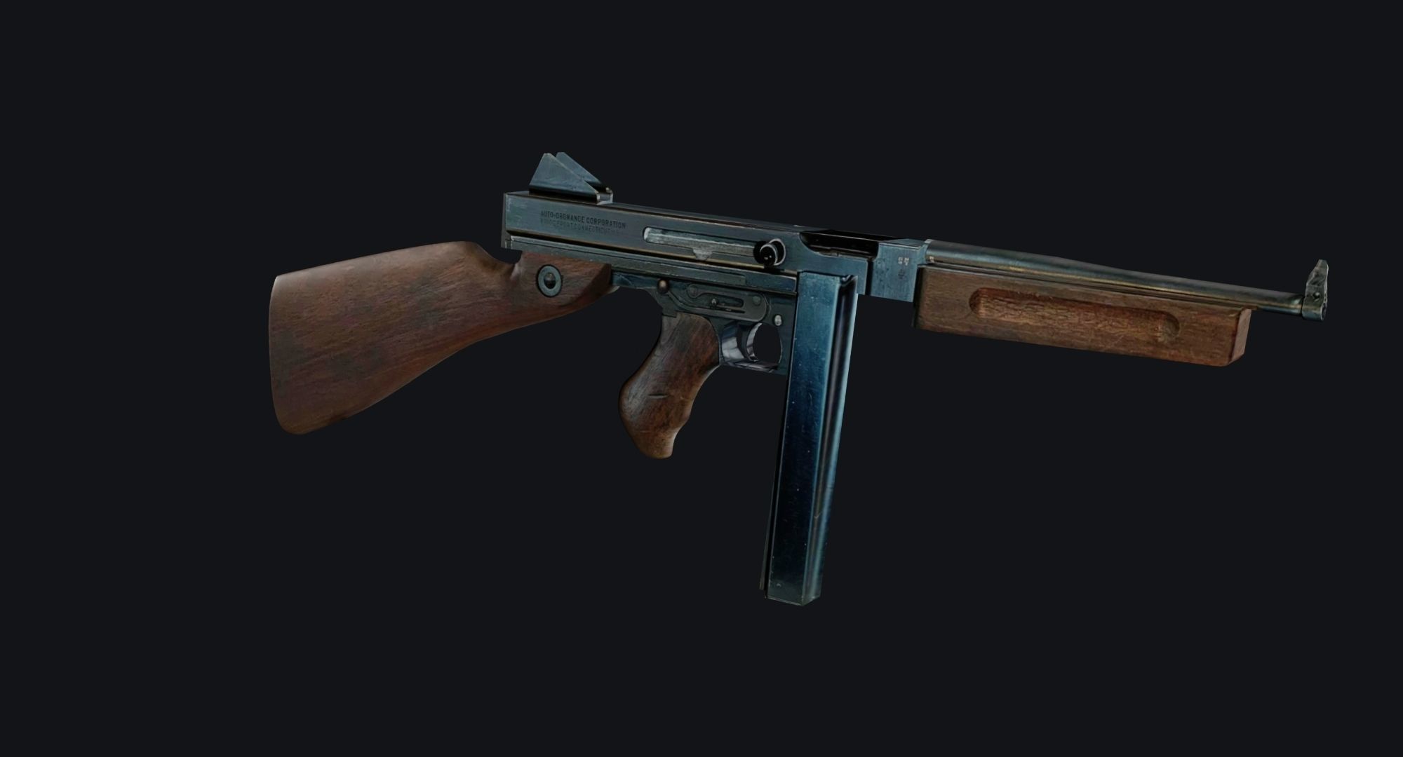 3D model World War 2 Thompson Gun VR / AR / low-poly | CGTrader