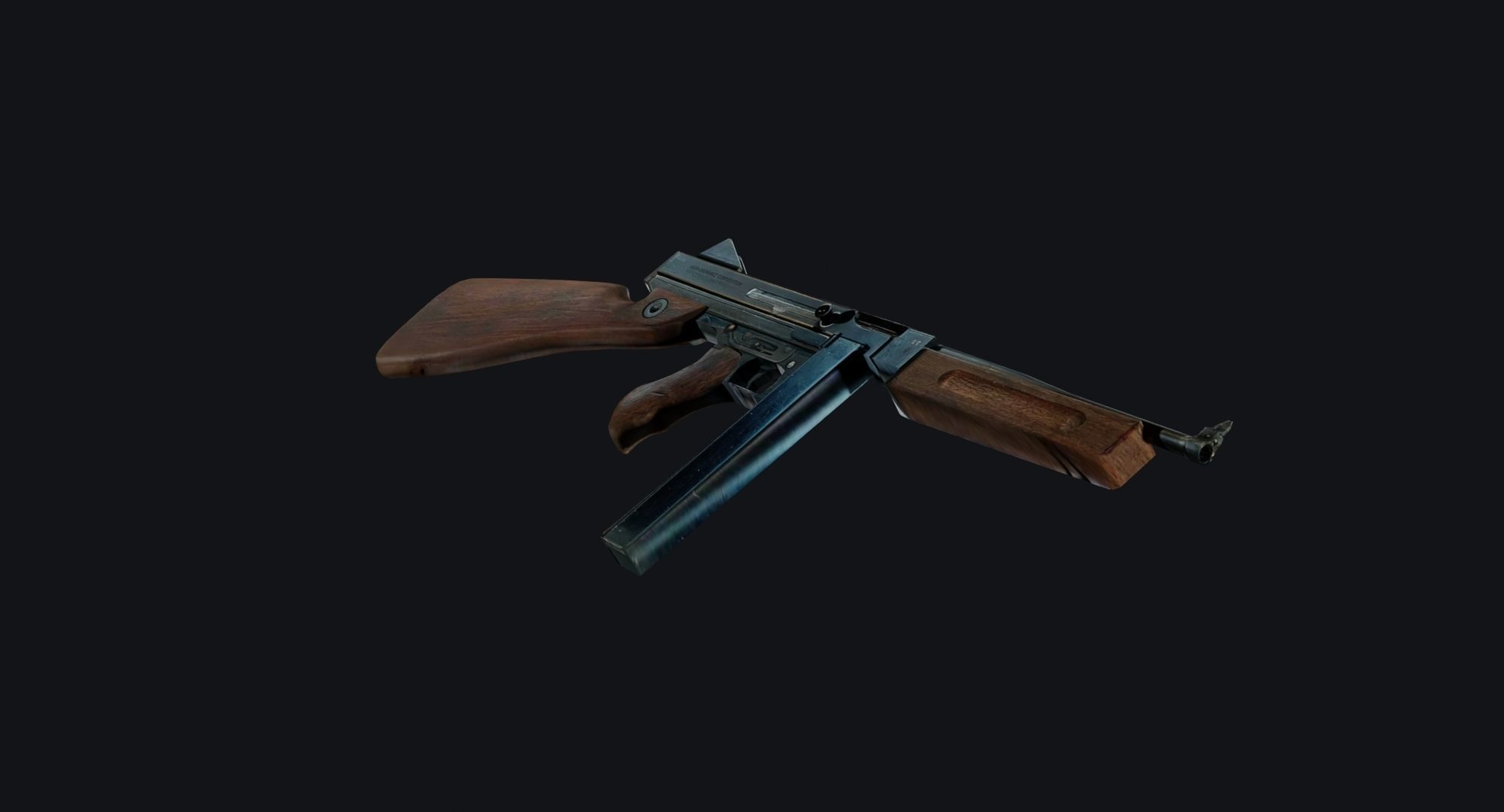 3D model World War 2 Thompson Gun VR / AR / low-poly | CGTrader