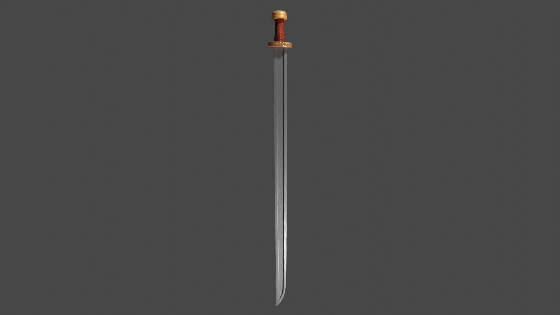 3D model Langsax sword with Spatha handle VR / AR / low-poly | CGTrader