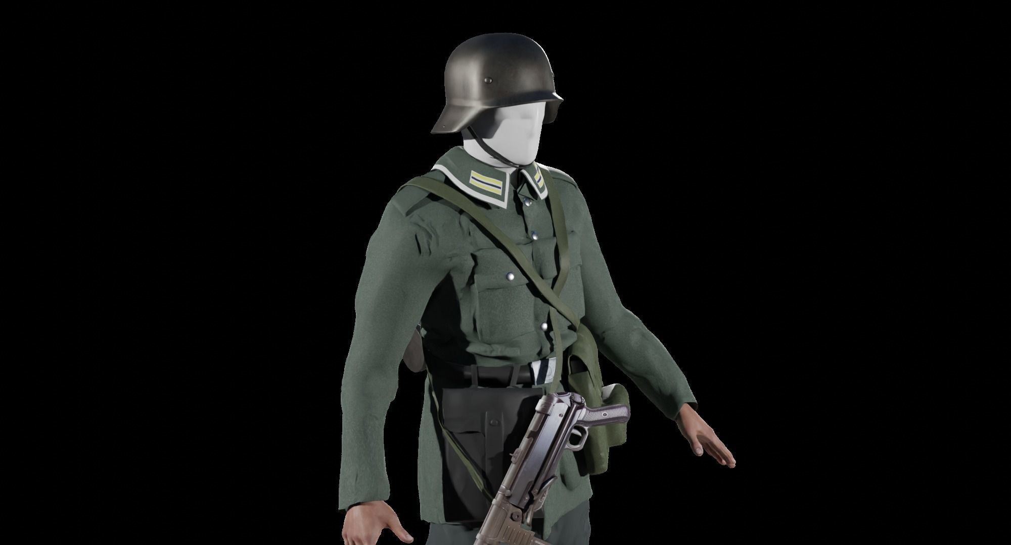3D model World War 2 German Soldier - Rigged VR / AR / low-poly | CGTrader