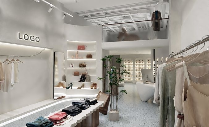 Modern shop Clothes 3D model | CGTrader