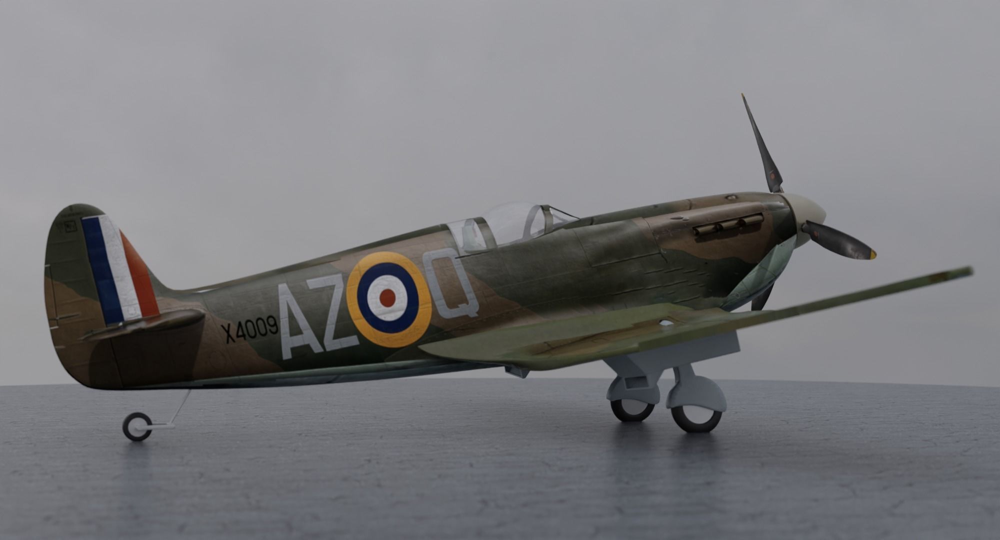 3D model World War 2 Spitfire VR / AR / low-poly | CGTrader