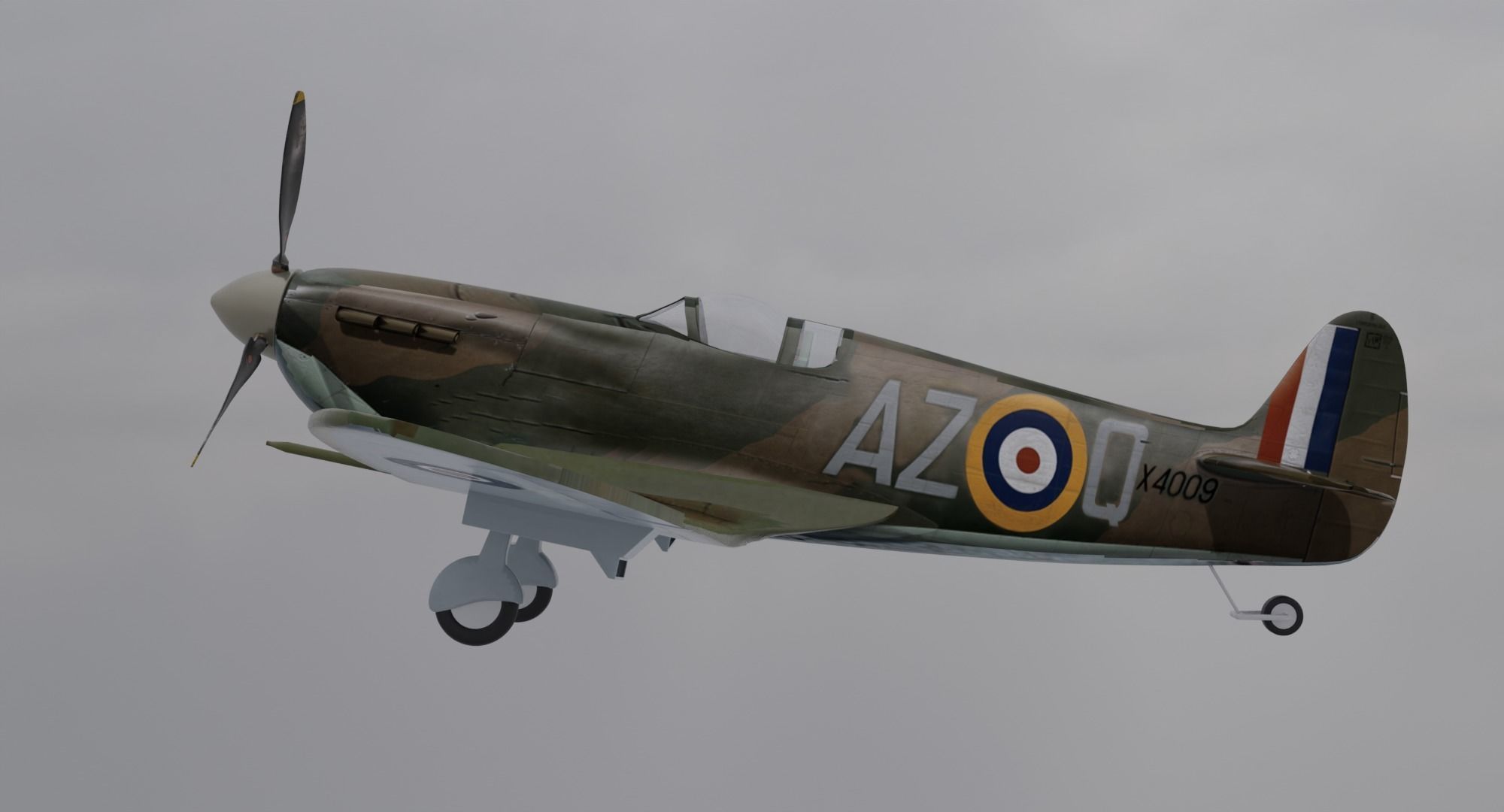 3D model World War 2 Spitfire VR / AR / low-poly | CGTrader