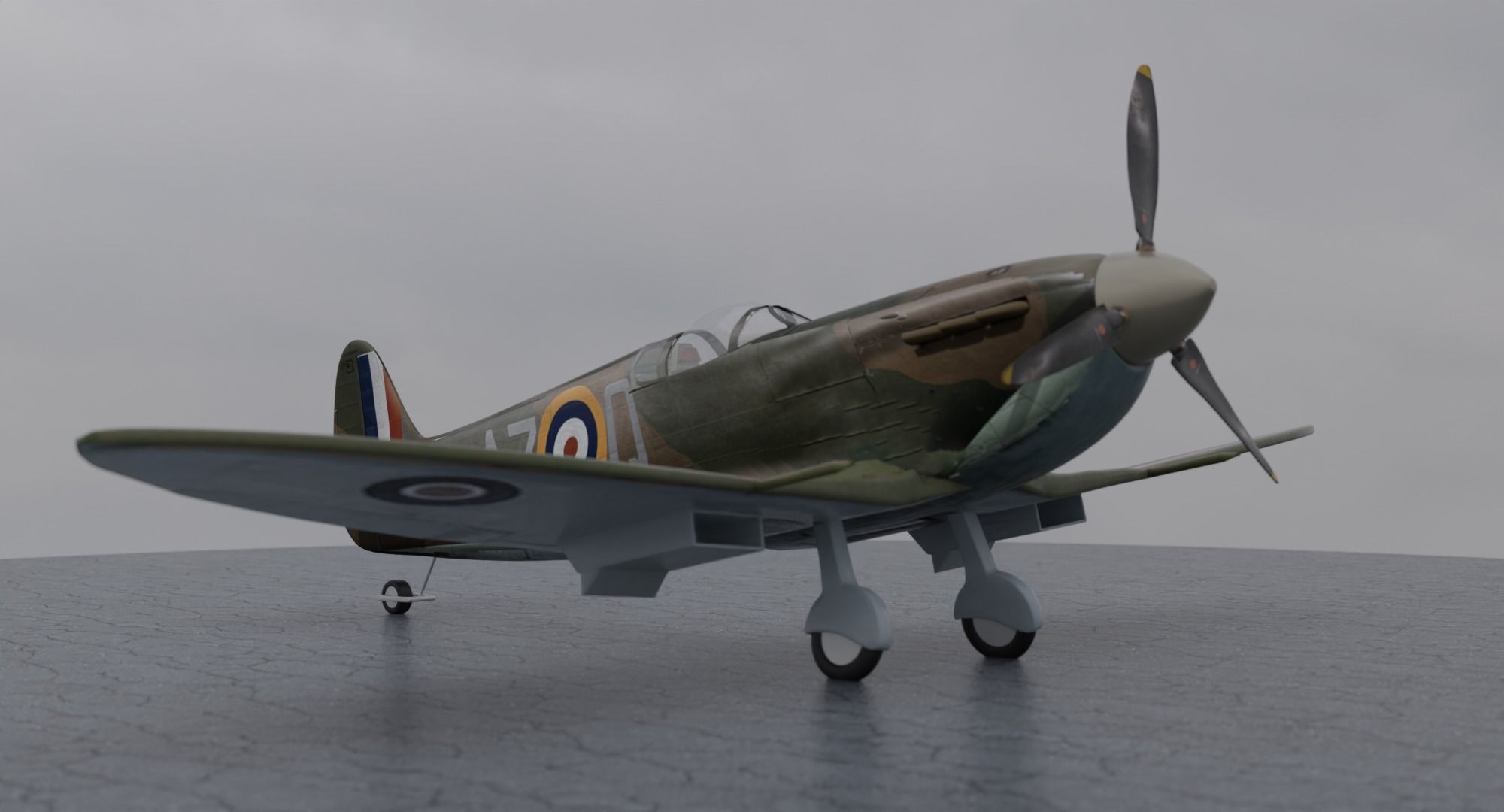 3D model World War 2 Spitfire VR / AR / low-poly | CGTrader