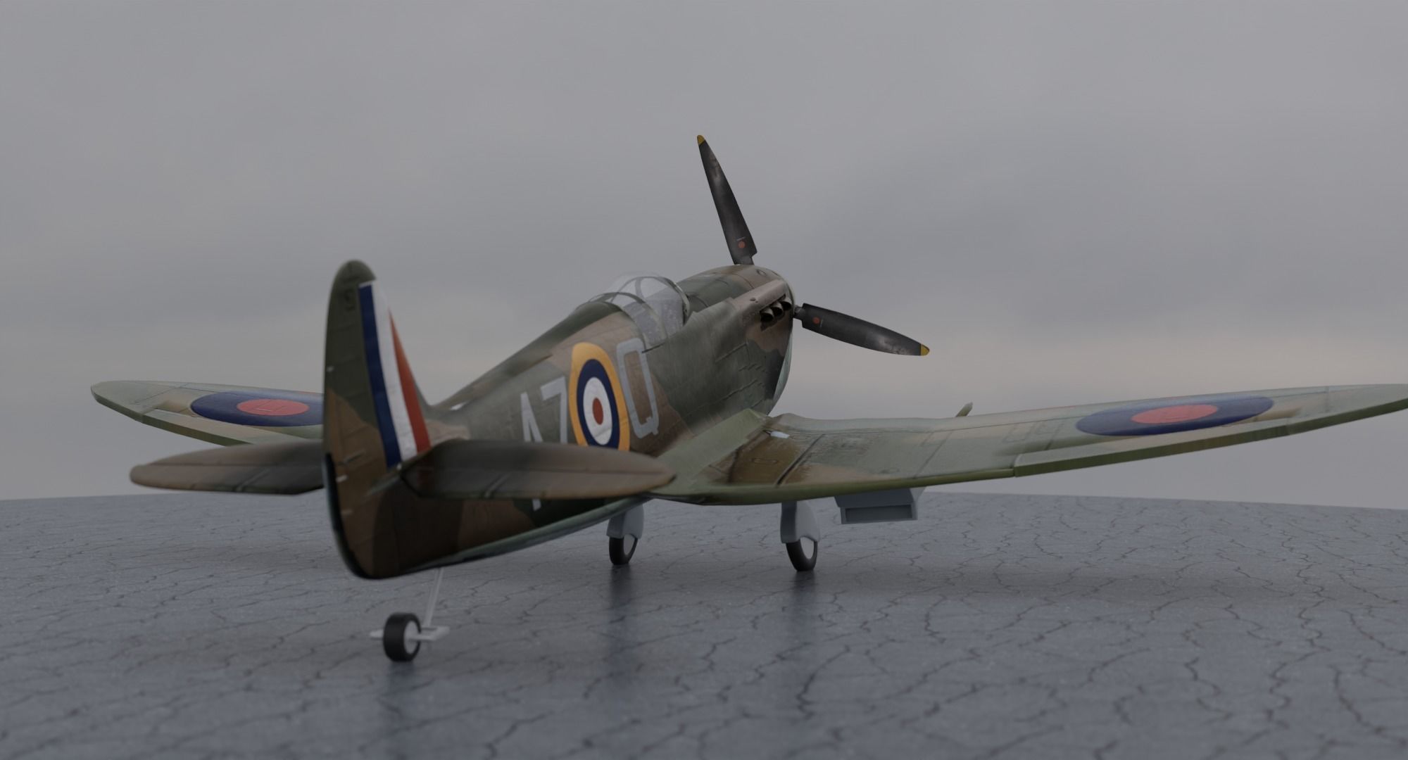 3D model World War 2 Spitfire VR / AR / low-poly | CGTrader