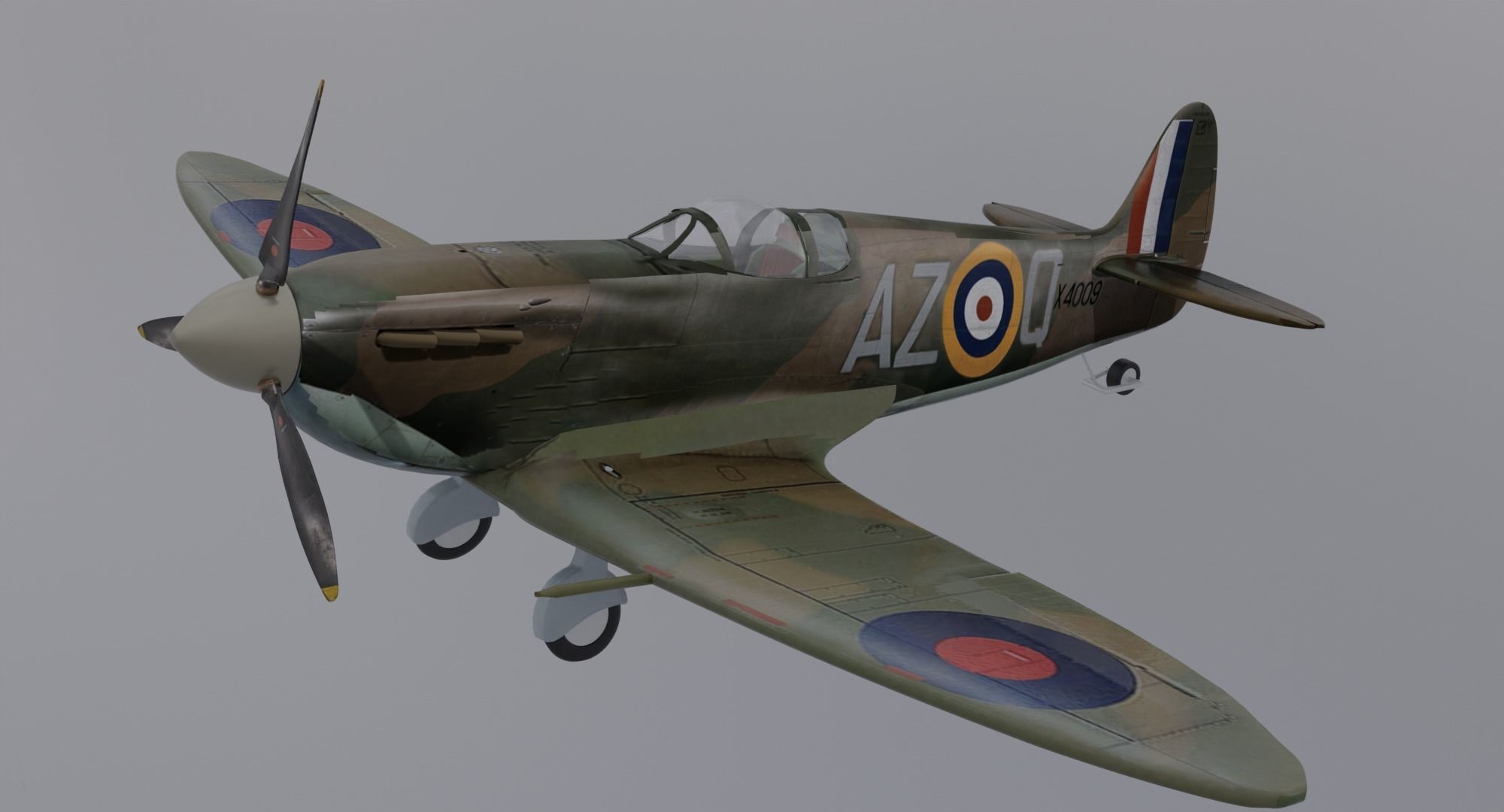 3D model World War 2 Spitfire VR / AR / low-poly | CGTrader
