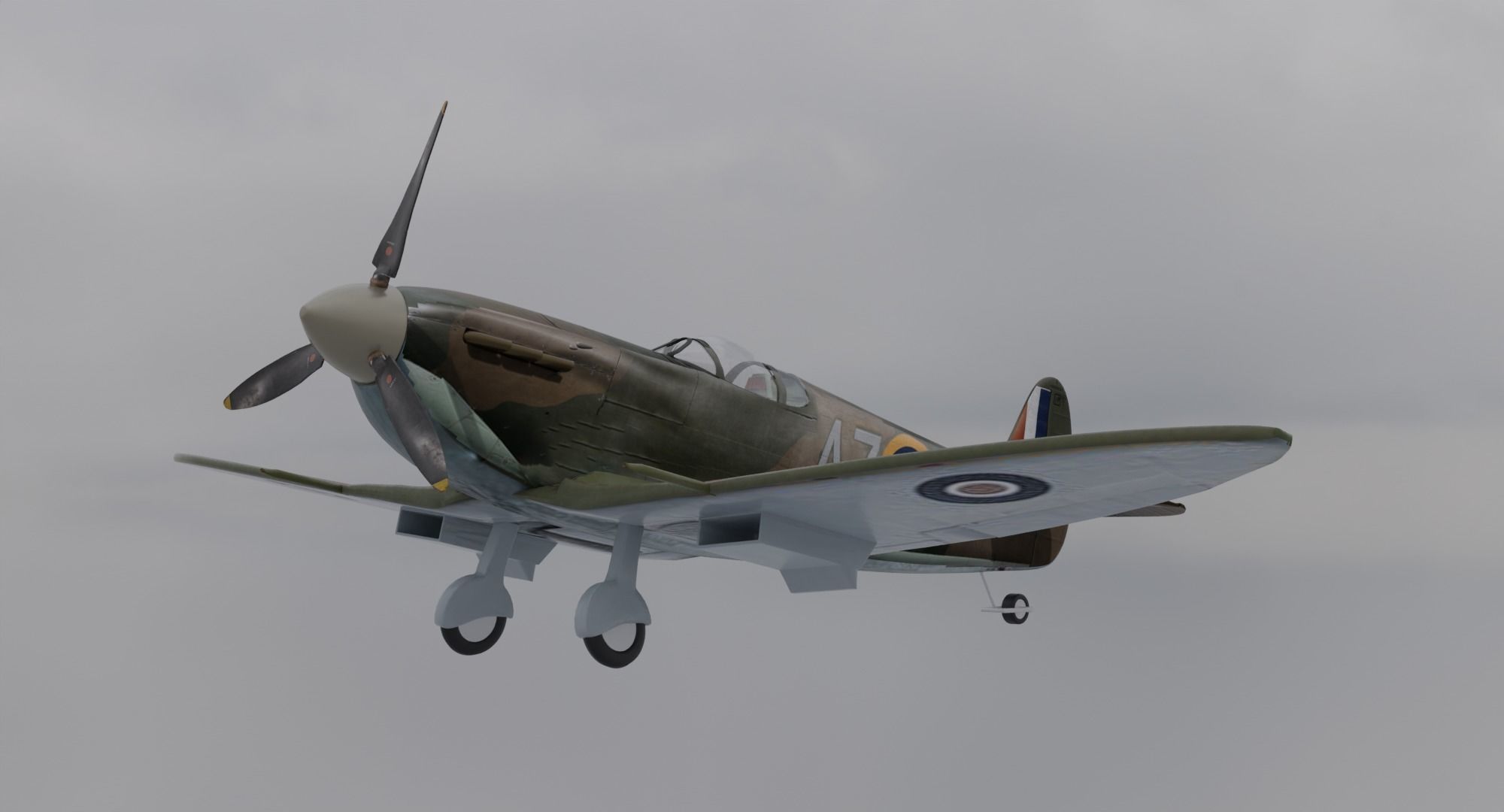 3D model World War 2 Spitfire VR / AR / low-poly | CGTrader
