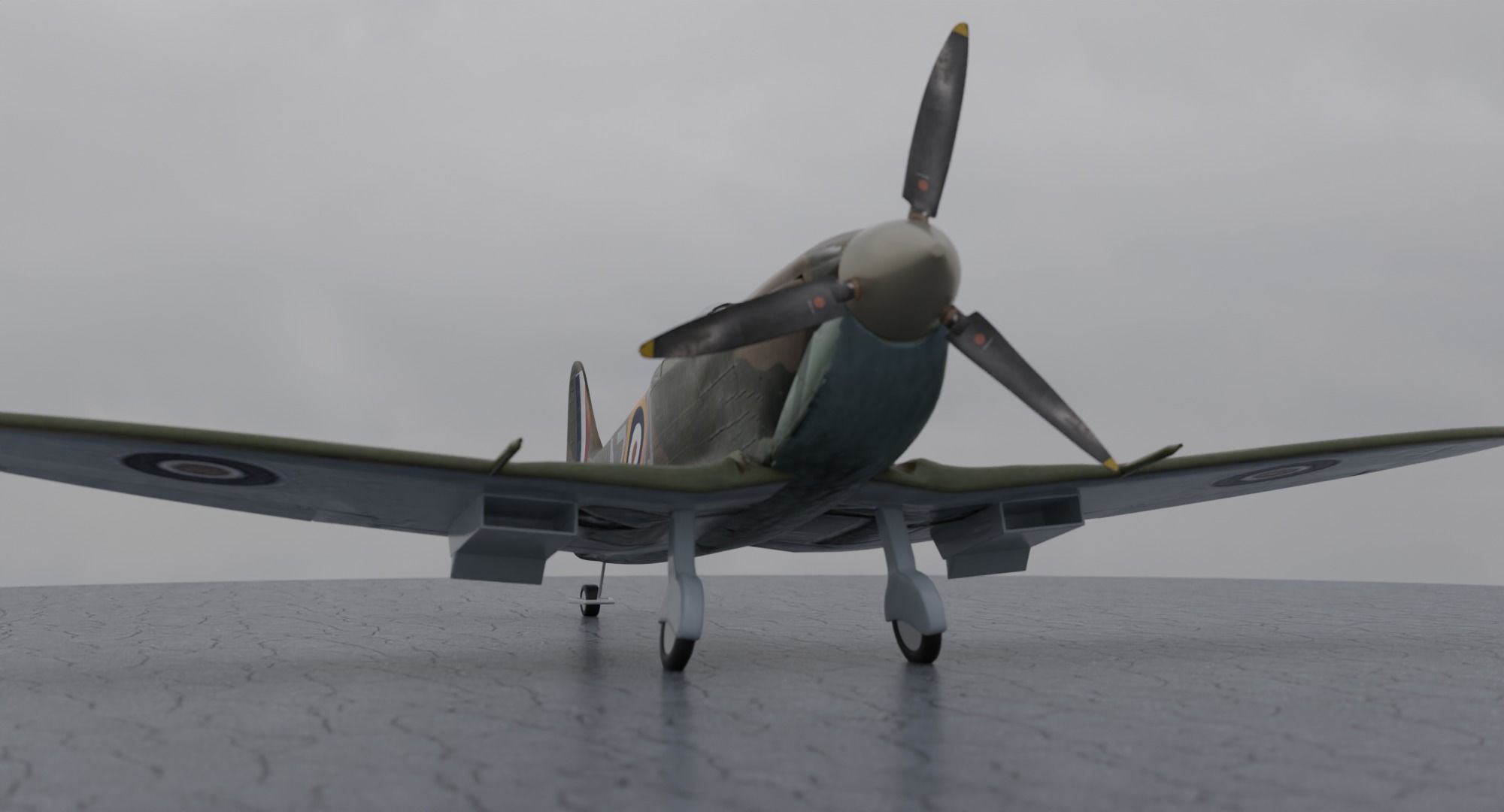 3D model World War 2 Spitfire VR / AR / low-poly | CGTrader