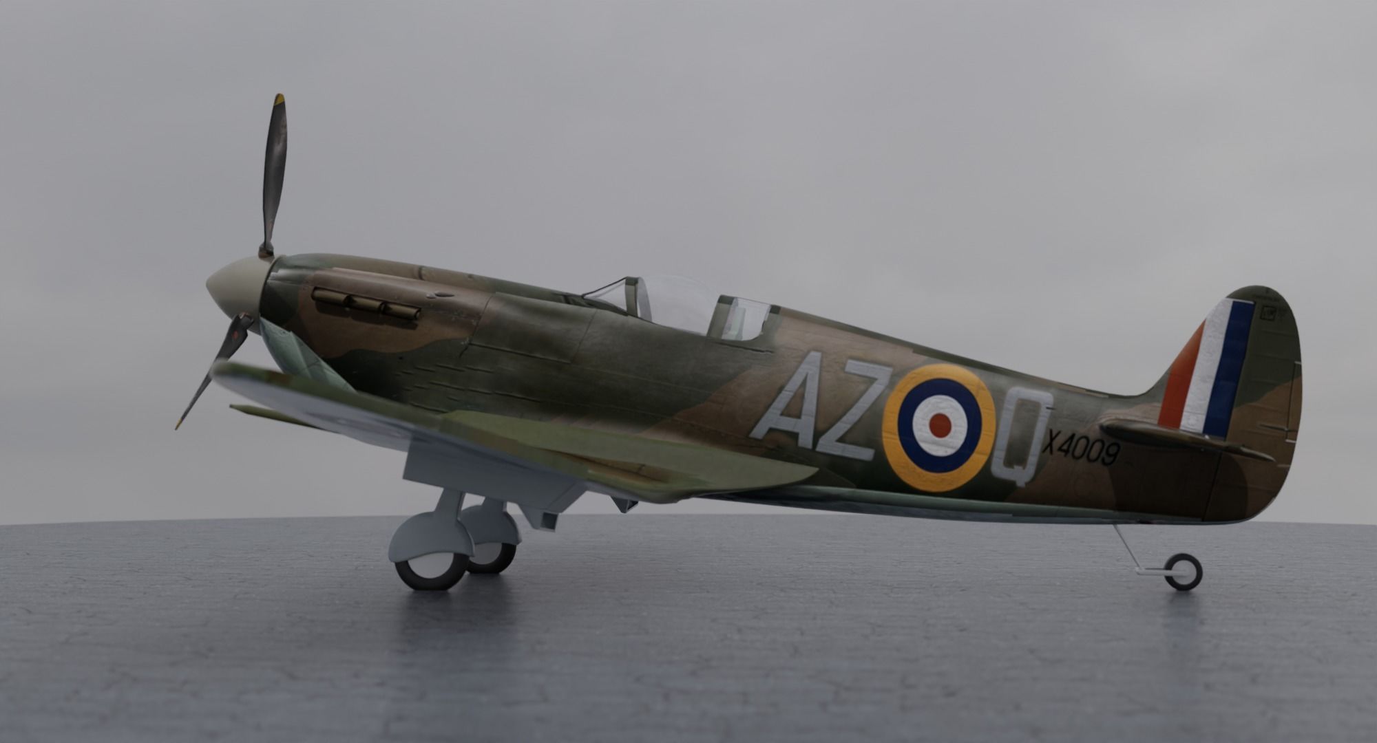 3D model World War 2 Spitfire VR / AR / low-poly | CGTrader