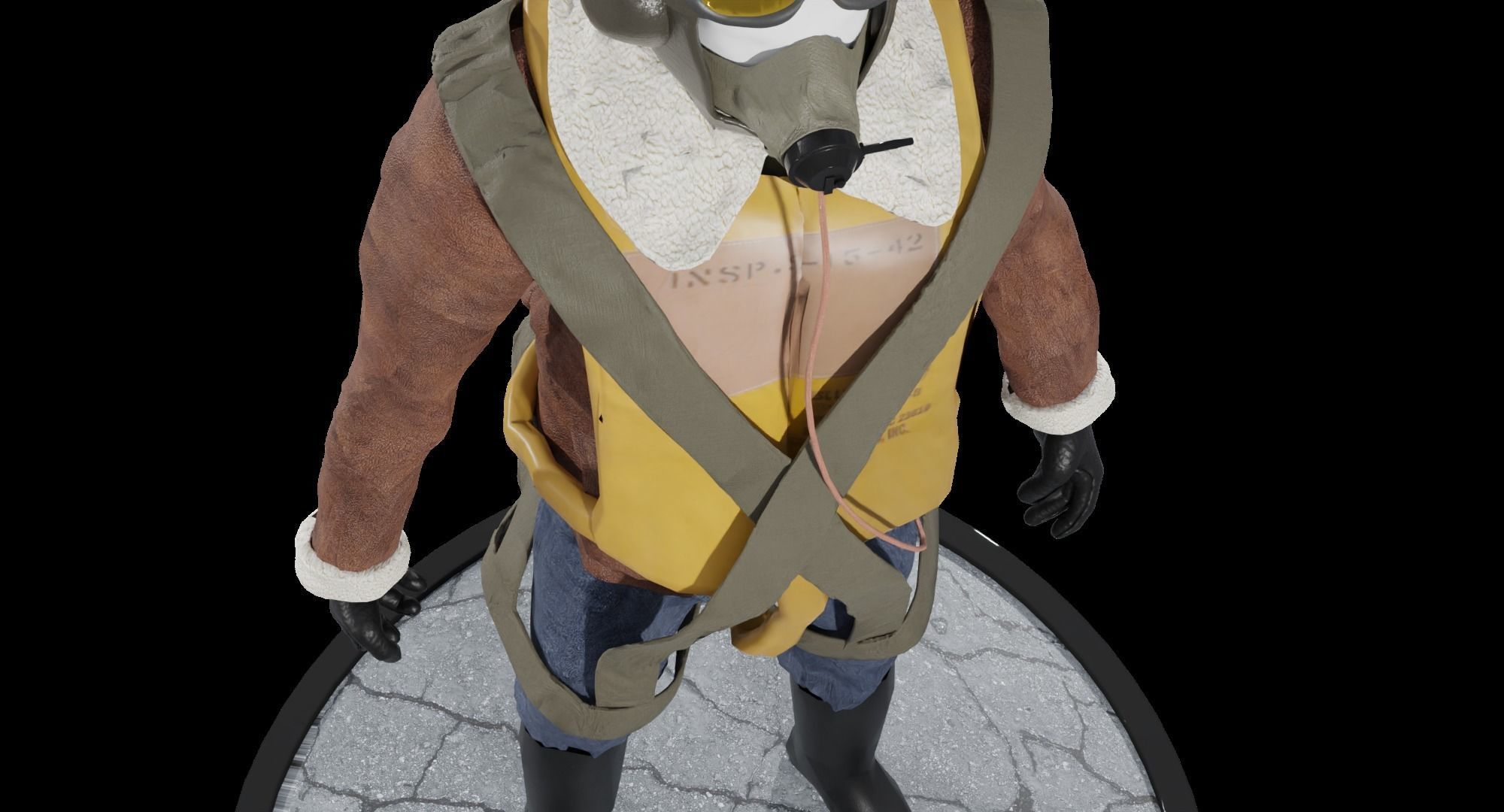 3D model World War 2 Spitfire Pilot VR / AR / low-poly | CGTrader