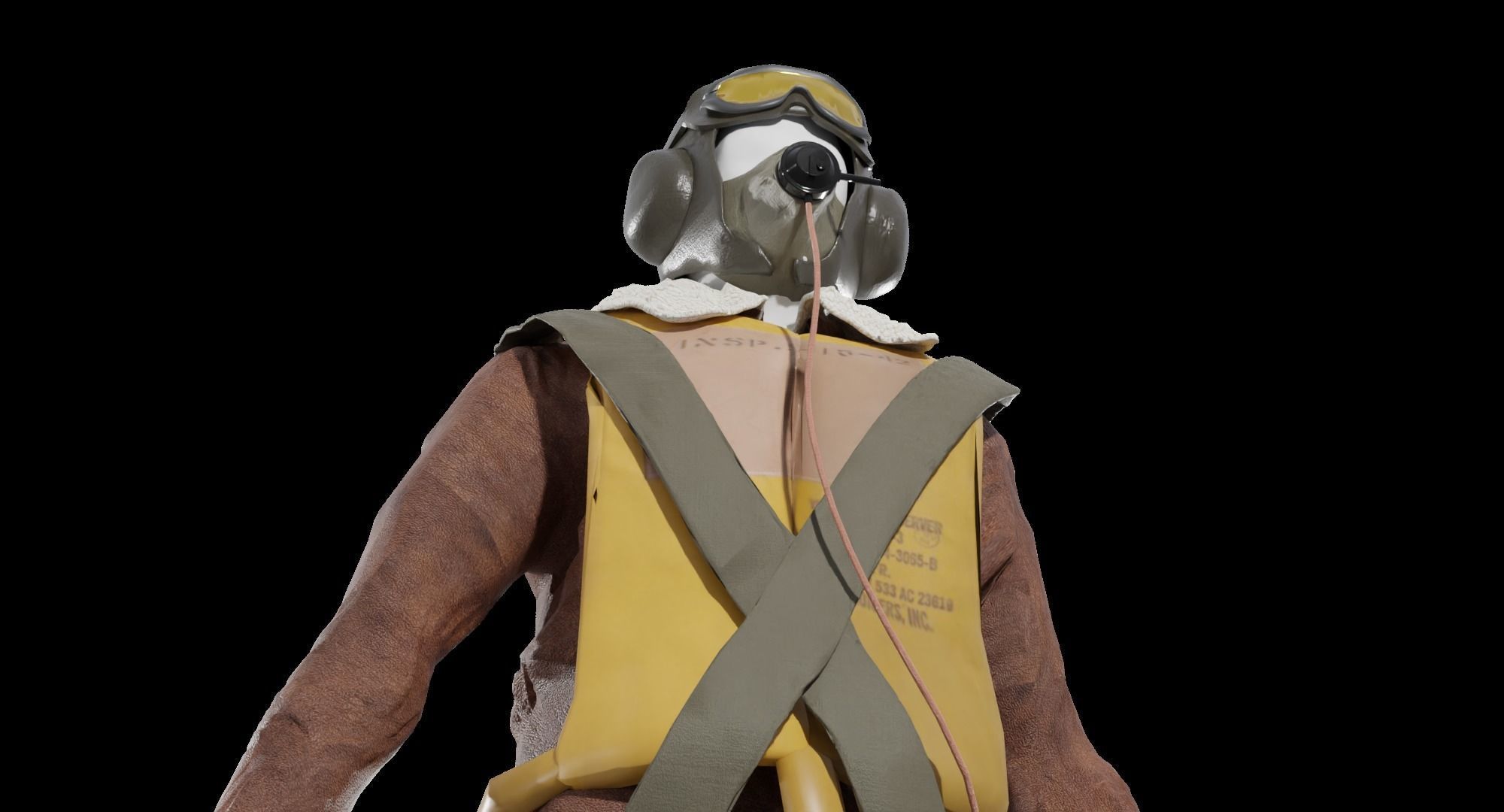 3D model World War 2 Spitfire Pilot VR / AR / low-poly | CGTrader