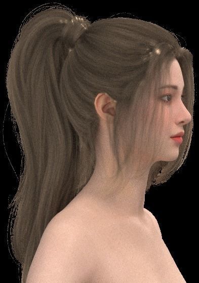 Long hair 044-FV2 for FV2 3D model from Clo3D Software 3D model | CGTrader