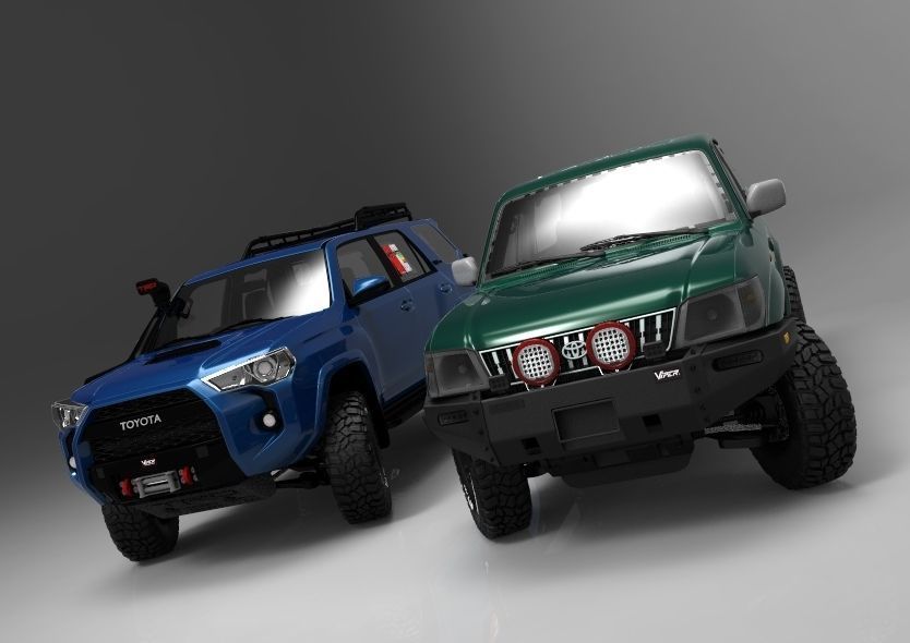 3D model Pack Toyota 4x4 4runner x Meru VR / AR / low-poly | CGTrader