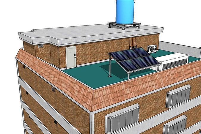 Rooftop room 3D model | CGTrader