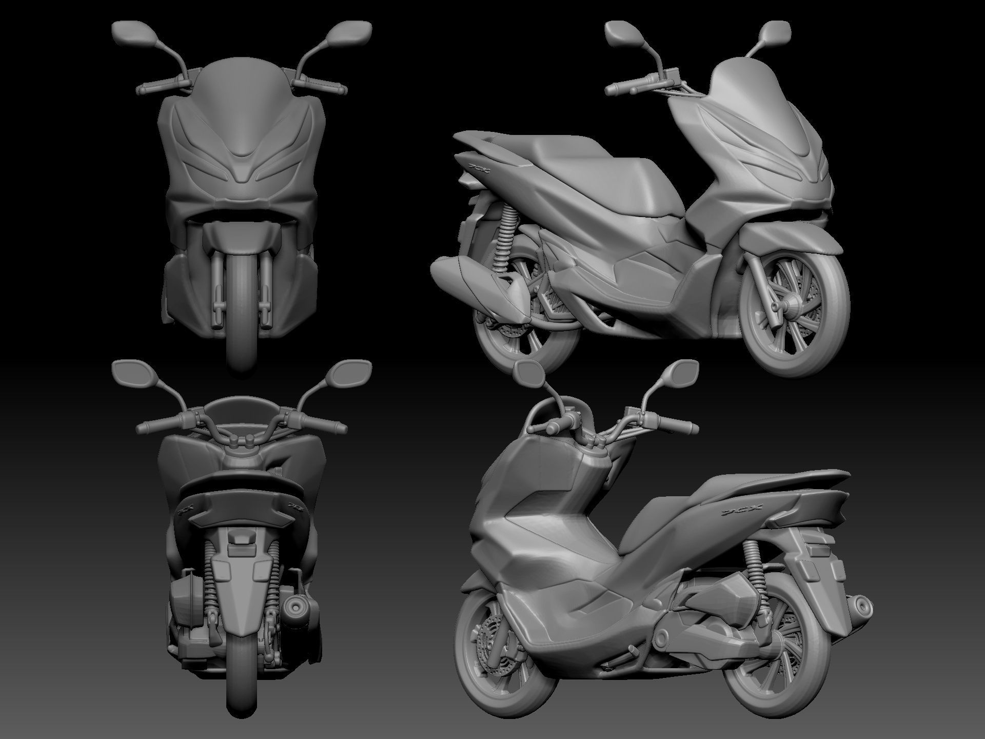 honda pcx 3D model 3D printable | CGTrader