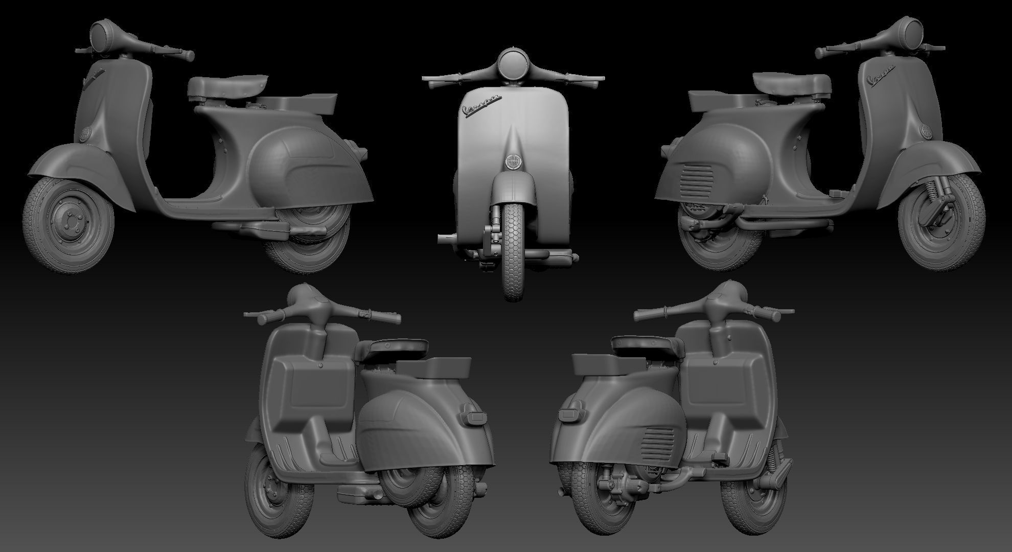 vespa old free 3D model 3D printable | CGTrader