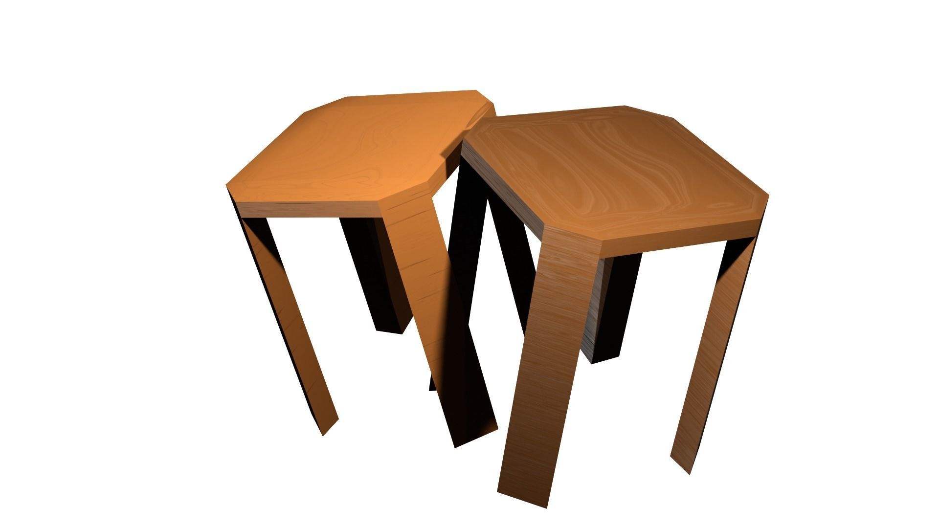 Wood stools 3D model | CGTrader