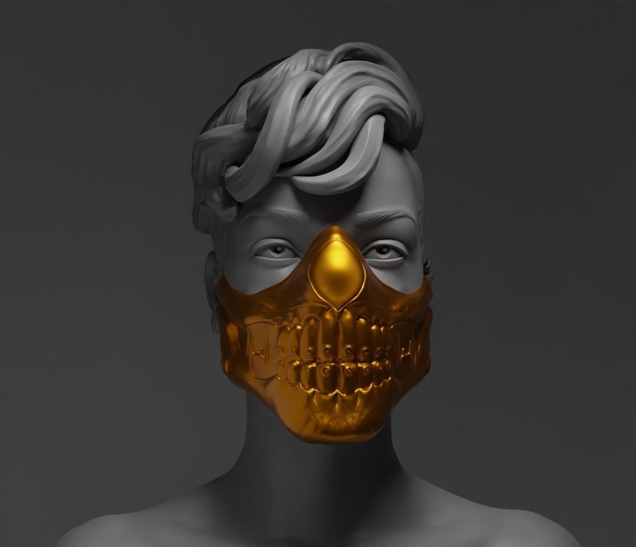 Cyborg Mask STL for 3D 3D model 3D printable | CGTrader