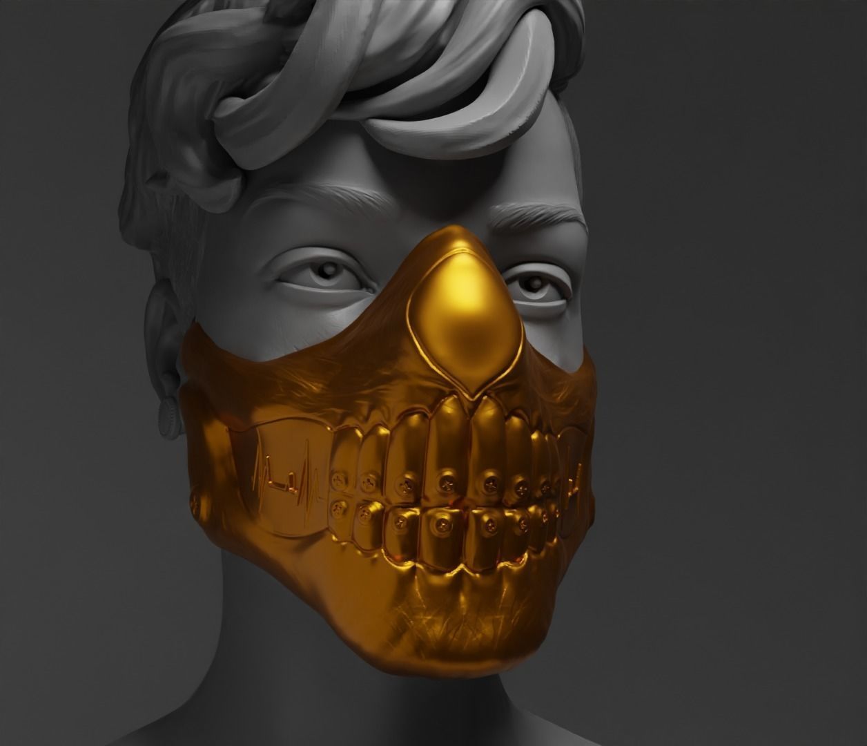 Cyborg Mask STL for 3D 3D model 3D printable | CGTrader