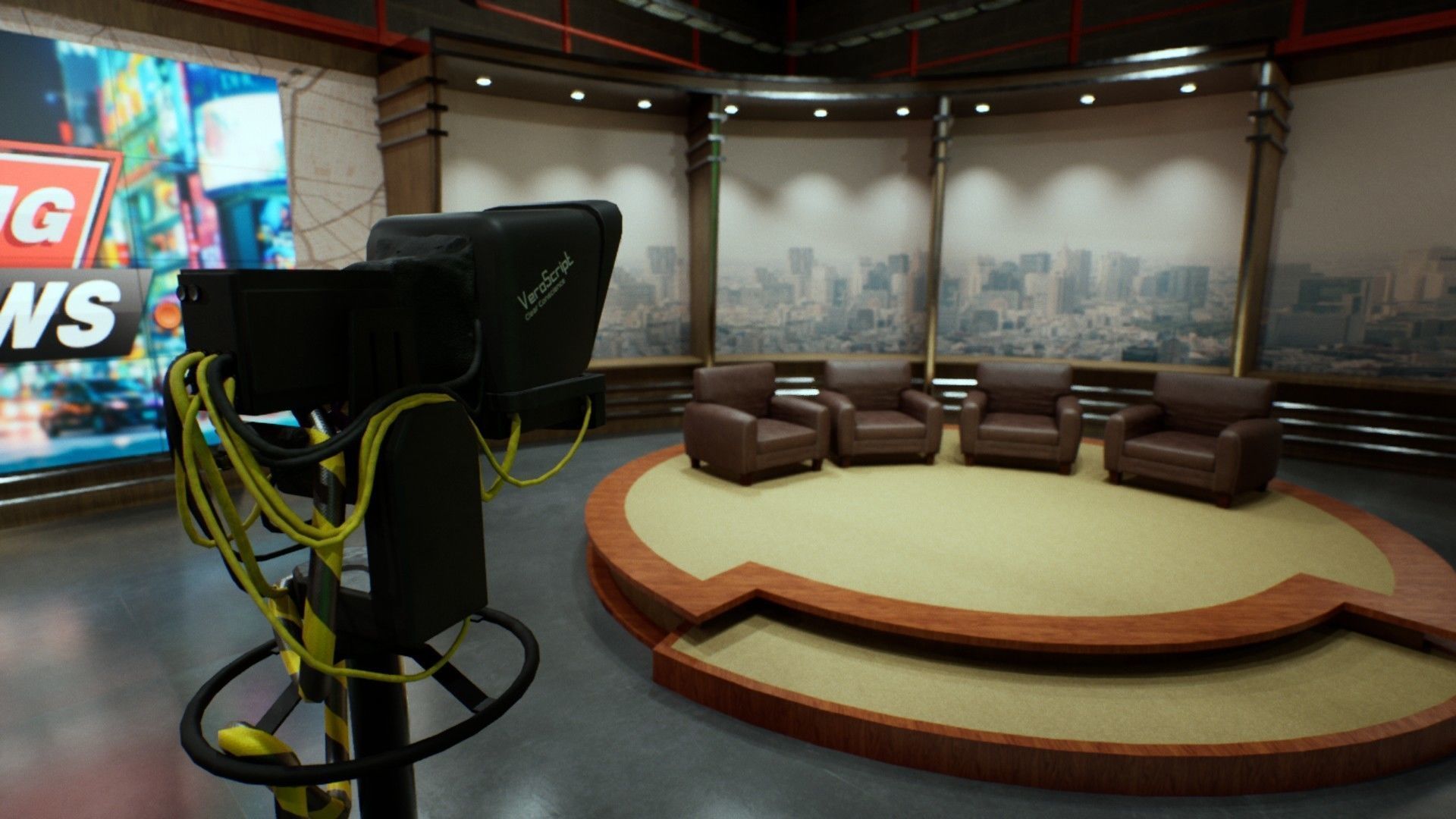 3D model News Studio - Environment for VR - News - Reports or Backdrops ...