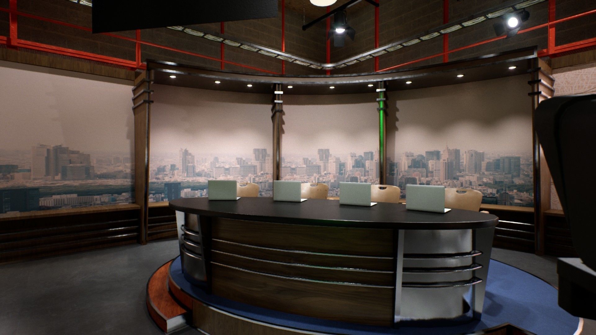 3D model News Studio - Environment for VR - News - Reports or Backdrops ...