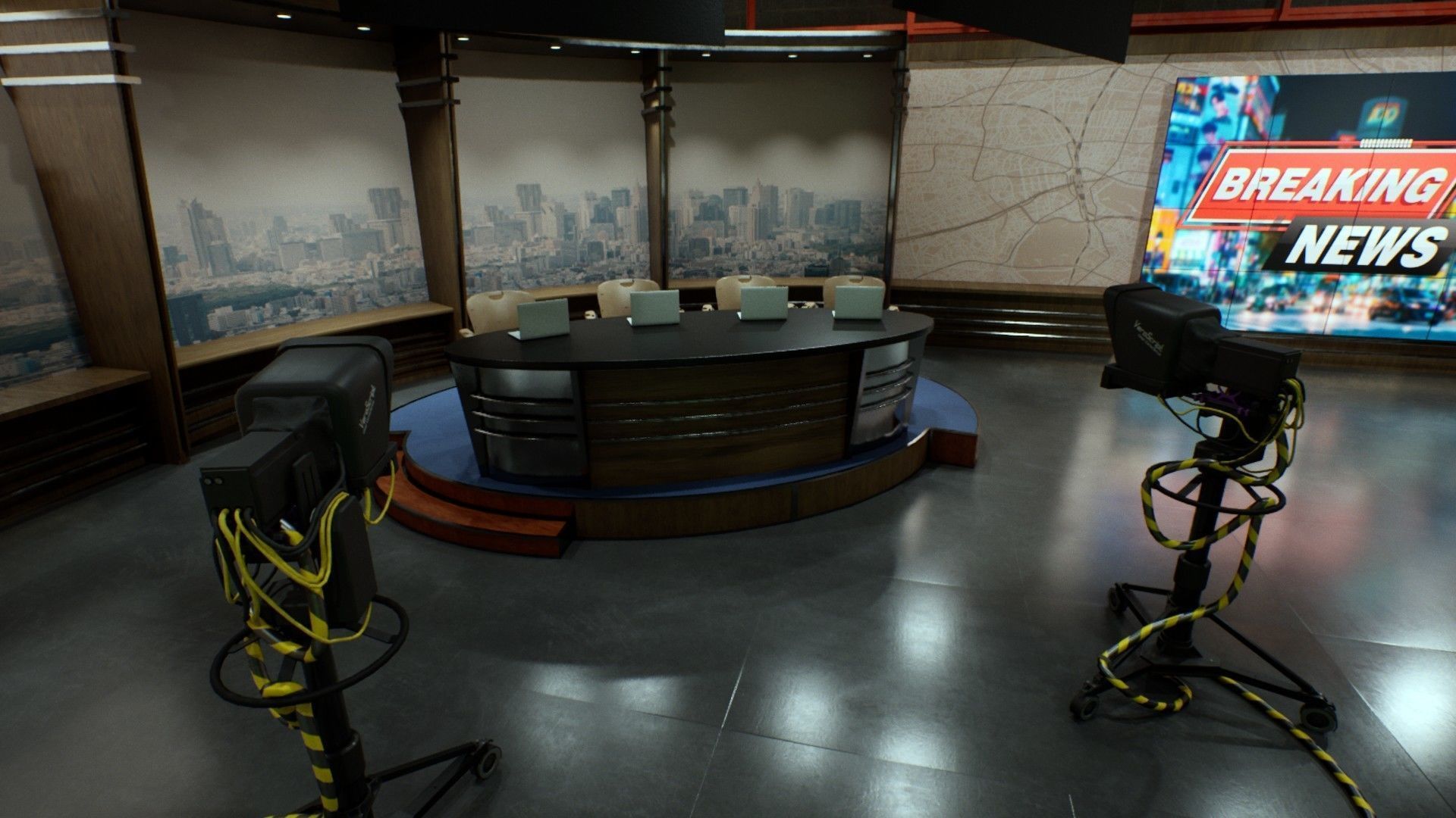 3D model News Studio - Environment for VR - News - Reports or Backdrops ...