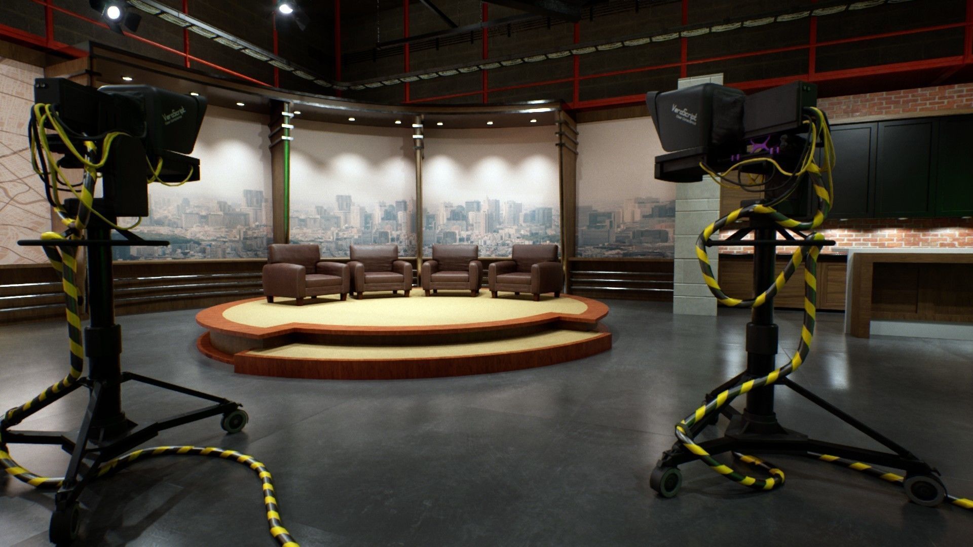 3D model News Studio - Environment for VR - News - Reports or Backdrops ...