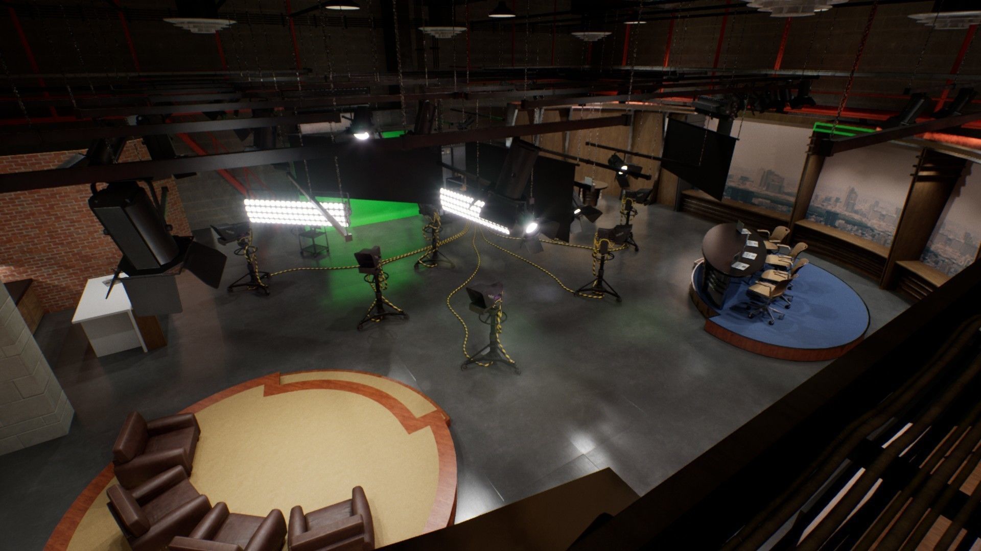 3D model News Studio - Environment for VR - News - Reports or Backdrops ...