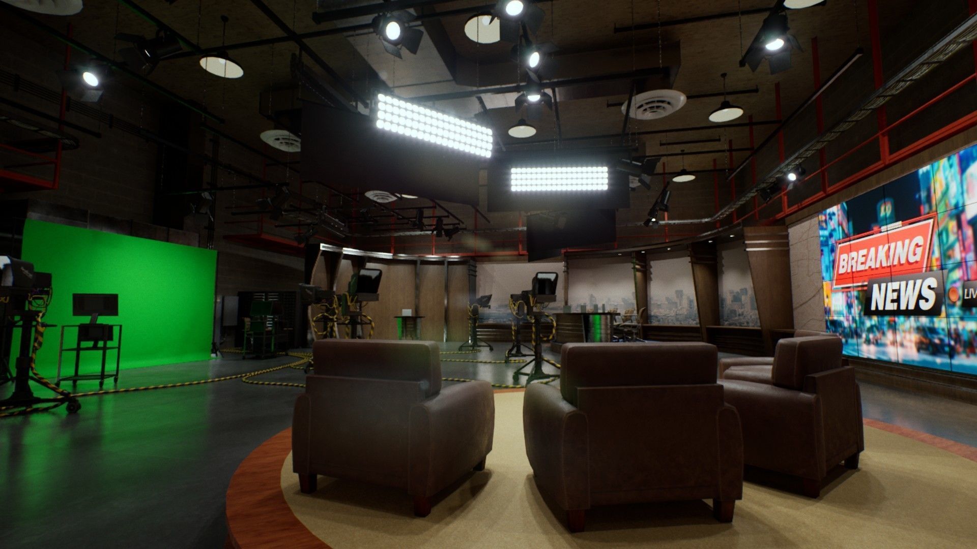 3D model News Studio - Environment for VR - News - Reports or Backdrops ...