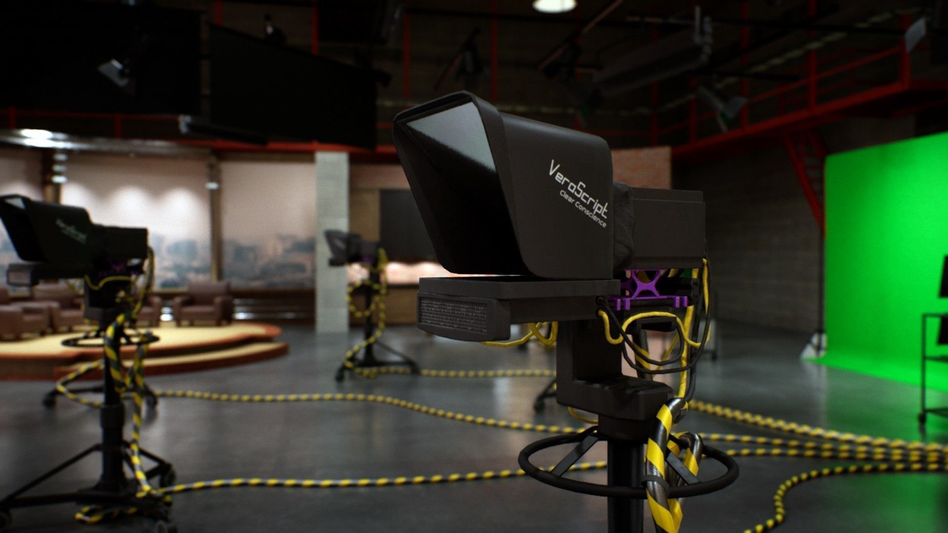 3D model News Studio - Environment for VR - News - Reports or Backdrops ...