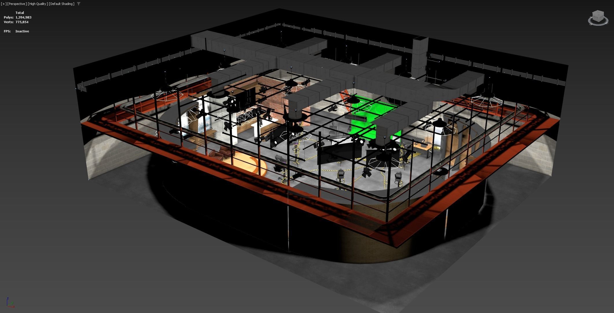 3D model News Studio - Environment for VR - News - Reports or Backdrops ...