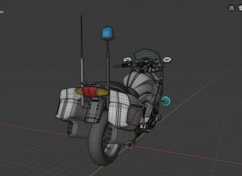 Urban K 1600 cc high capacity travaling Police Bike 3D model | CGTrader