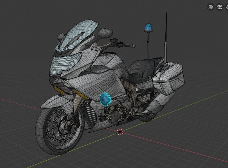 Urban K 1600 cc high capacity travaling Police Bike 3D model | CGTrader