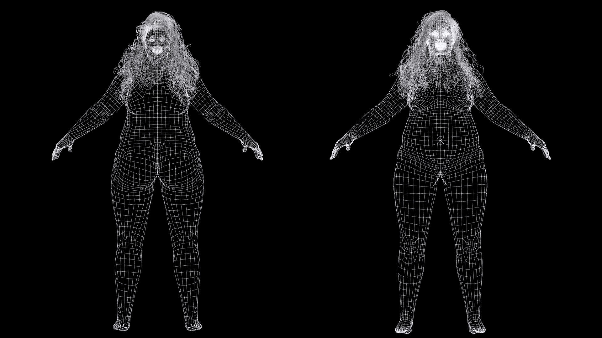 3D model Camilia-Realistic Fat Women VR / AR / low-poly | CGTrader