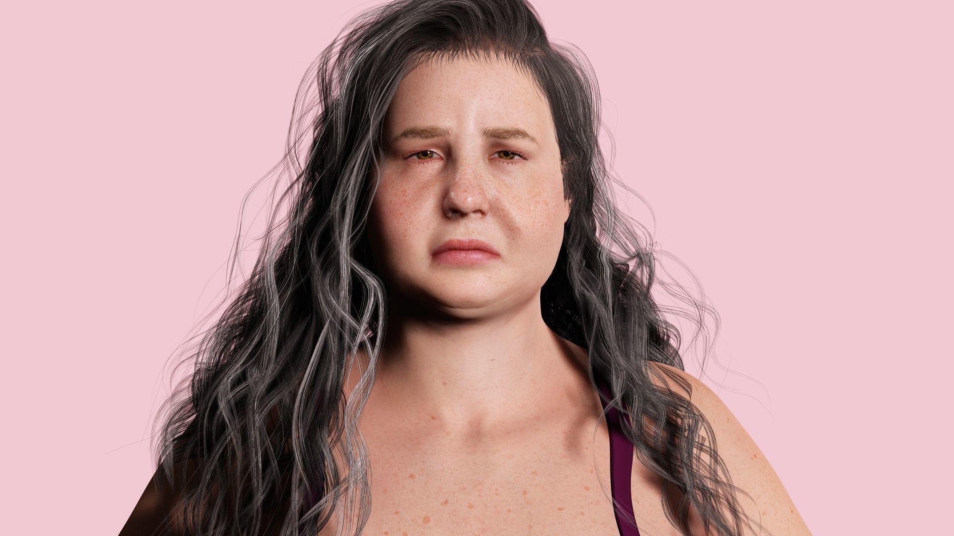 3D model Camilia-Realistic Fat Women VR / AR / low-poly | CGTrader