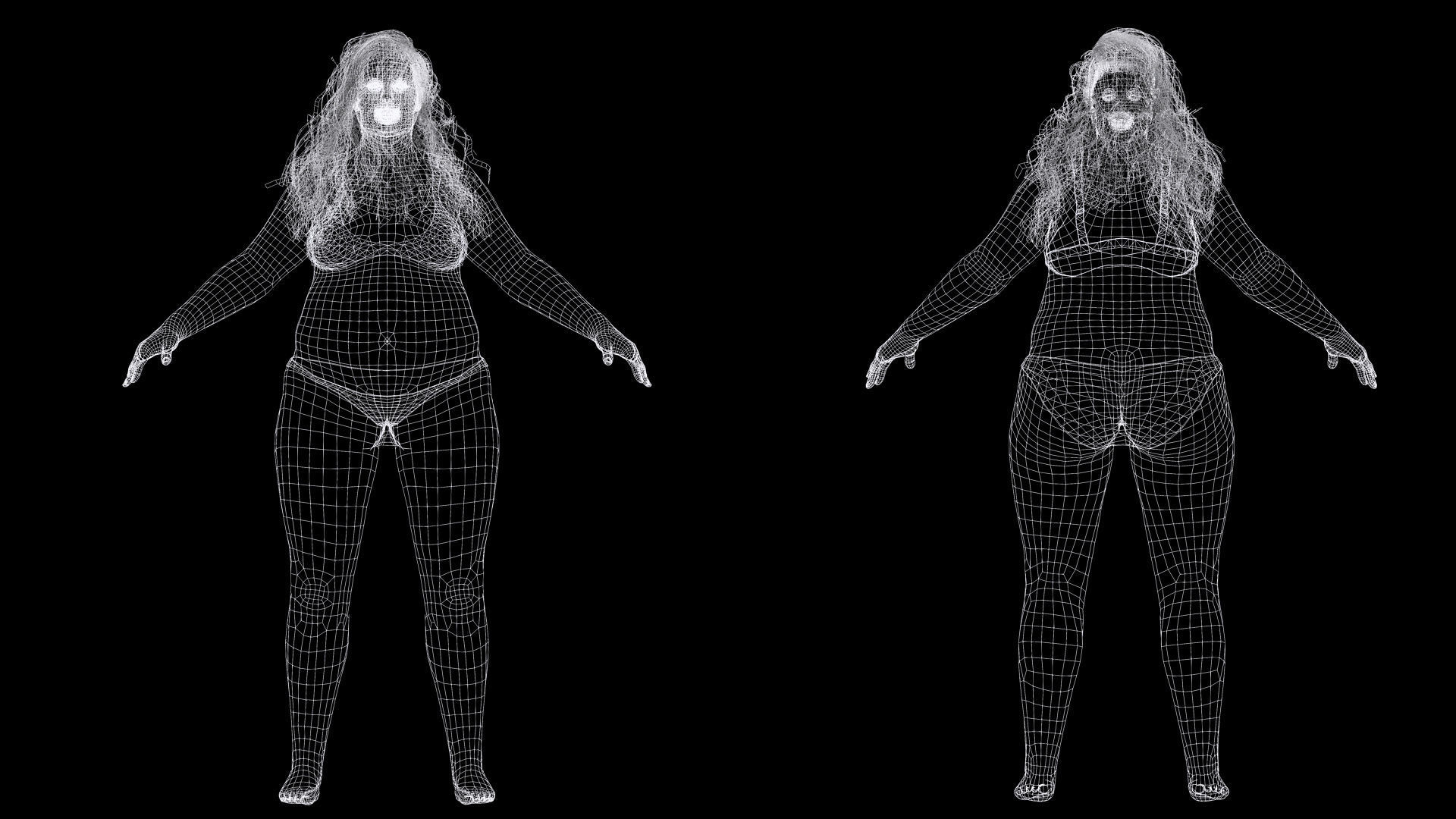 3D model Camilia-Realistic Fat Women VR / AR / low-poly | CGTrader