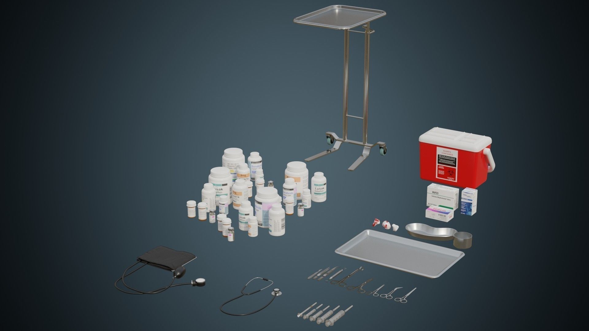 Hospital Props Collection 3A VR / AR / low-poly | CGTrader