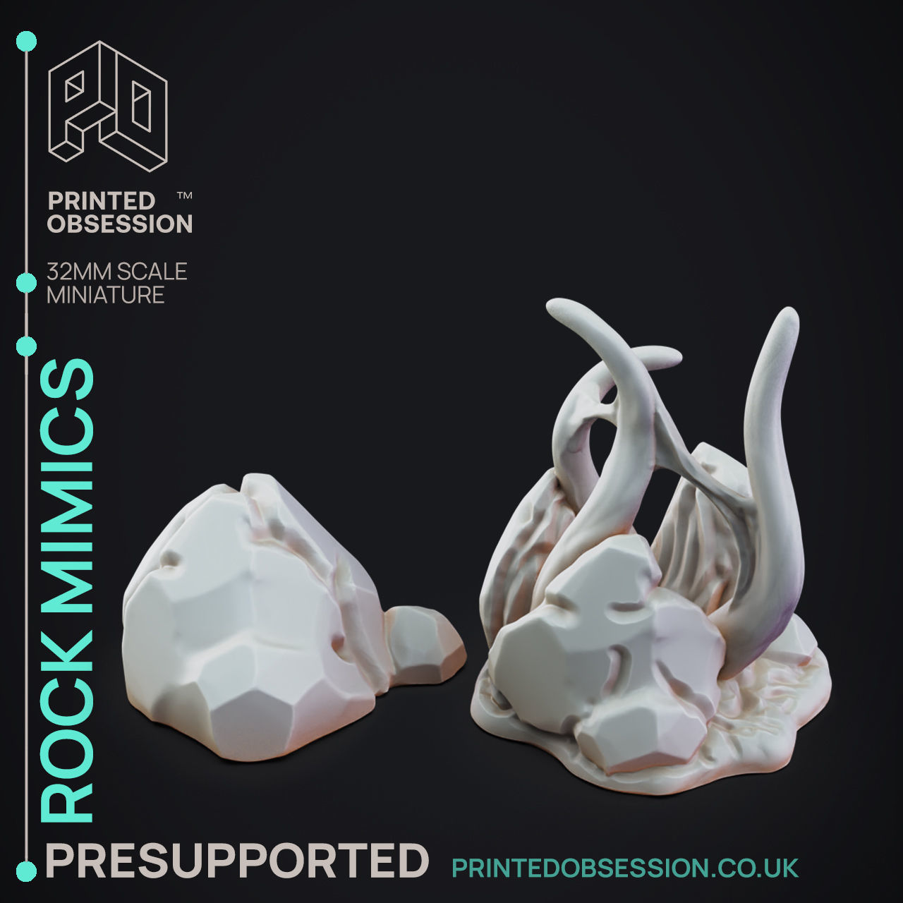 Rock Mimic - 3D Printable TTRPG - PRESUPPORTED - 32mm Scale 3D model 3D ...