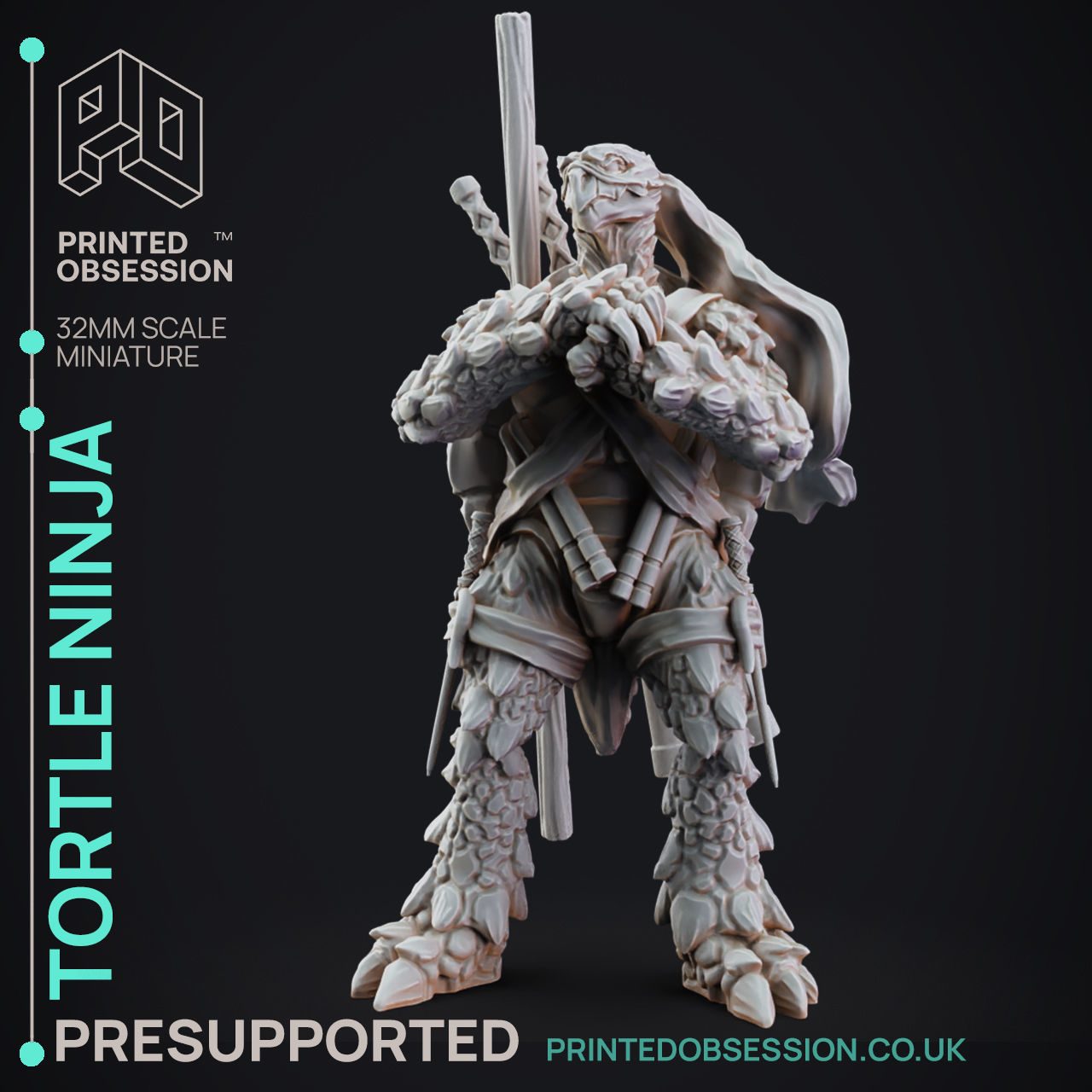 Turtle Ninja - 3D Printable TTRPG - PRESUPPORTED - 32mm Scale 3D model ...