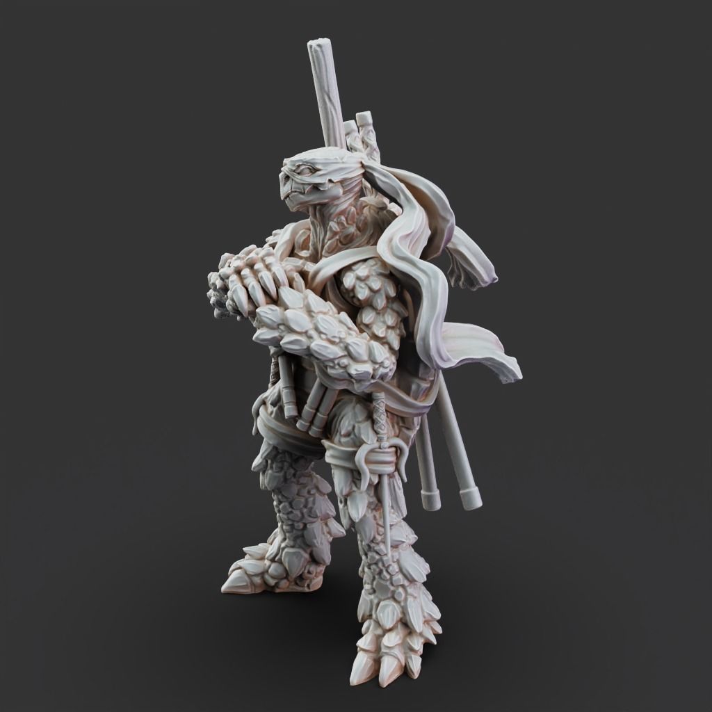 Turtle Ninja - 3D Printable TTRPG - PRESUPPORTED - 32mm Scale 3D model ...