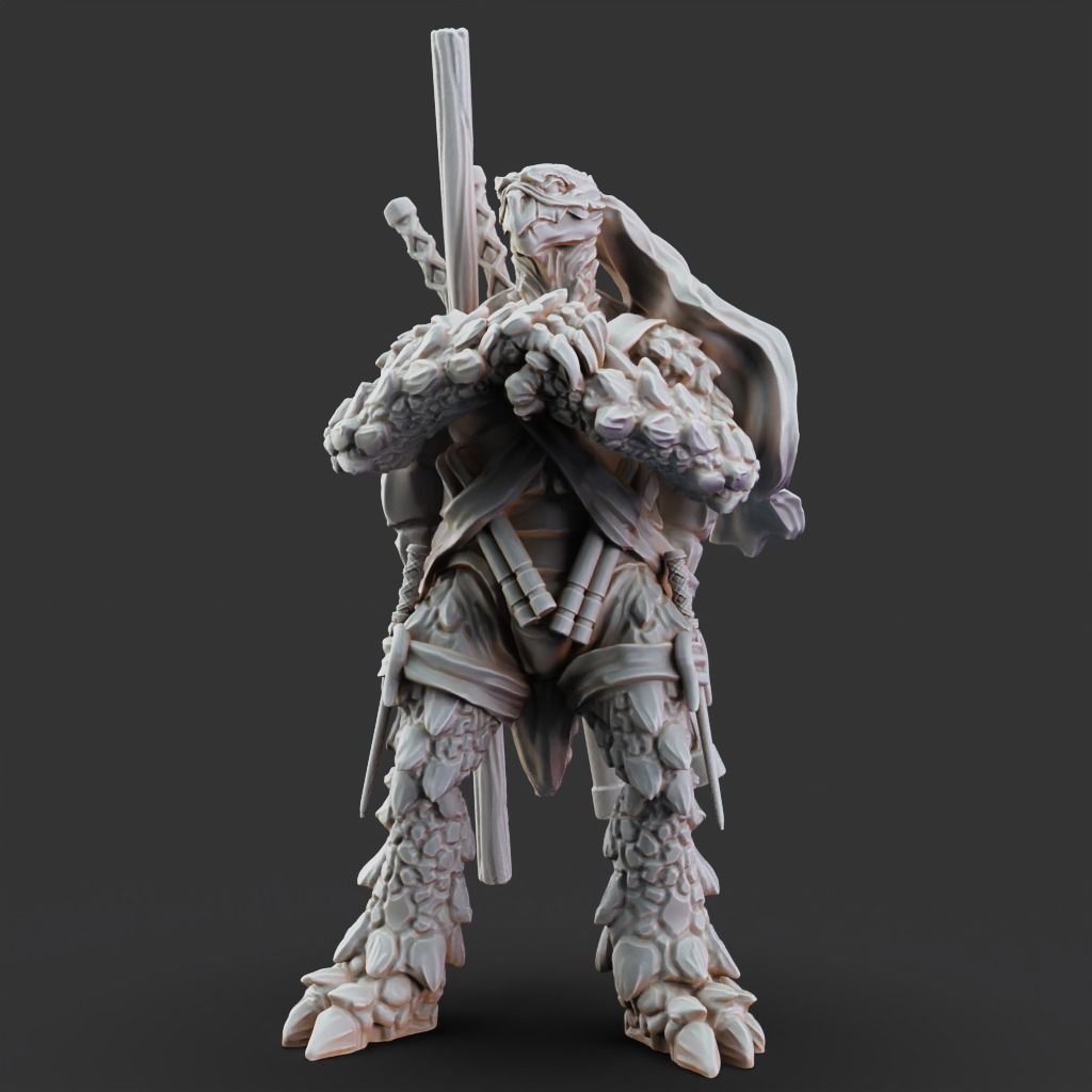 Turtle Ninja - 3D Printable TTRPG - PRESUPPORTED - 32mm Scale 3D model ...