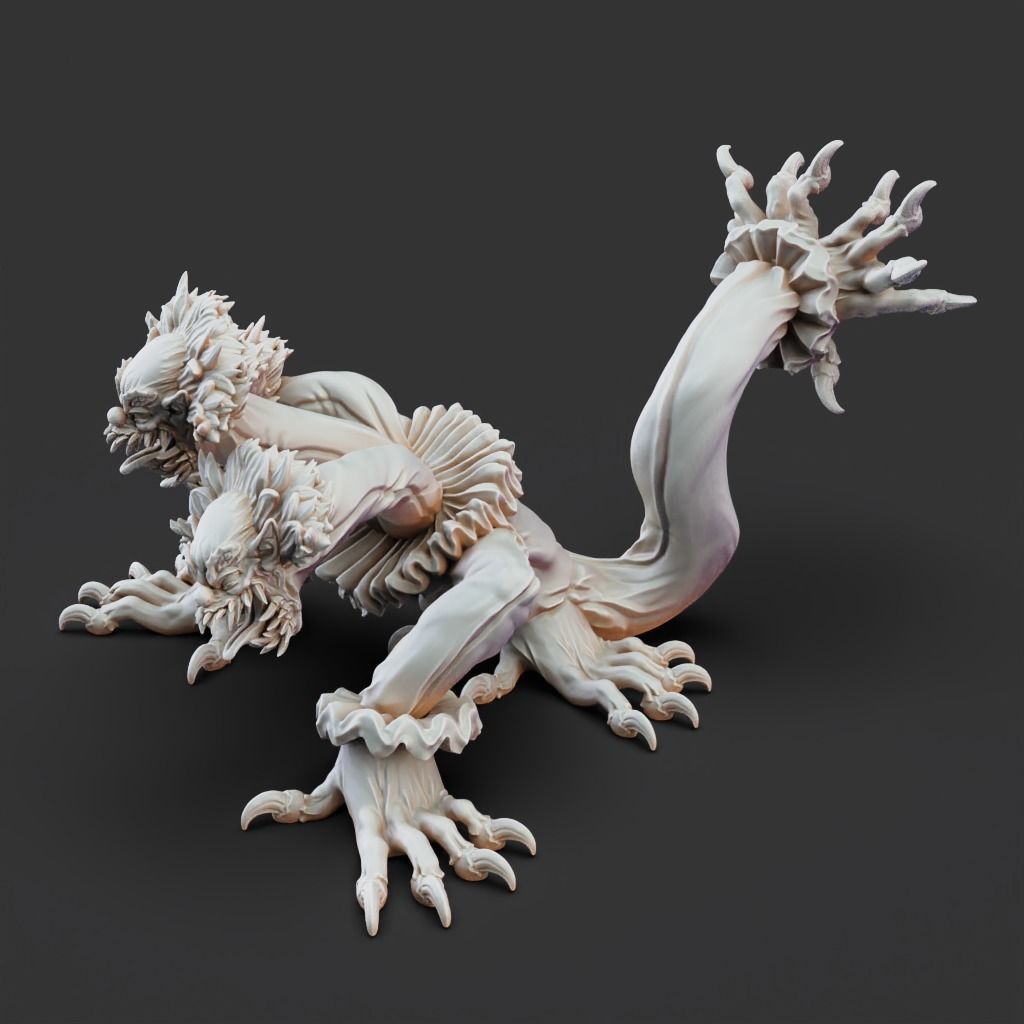Clown Hydra - 3D Printable TTRPG - PRESUPPORTED - 32mm Scale 3D model ...