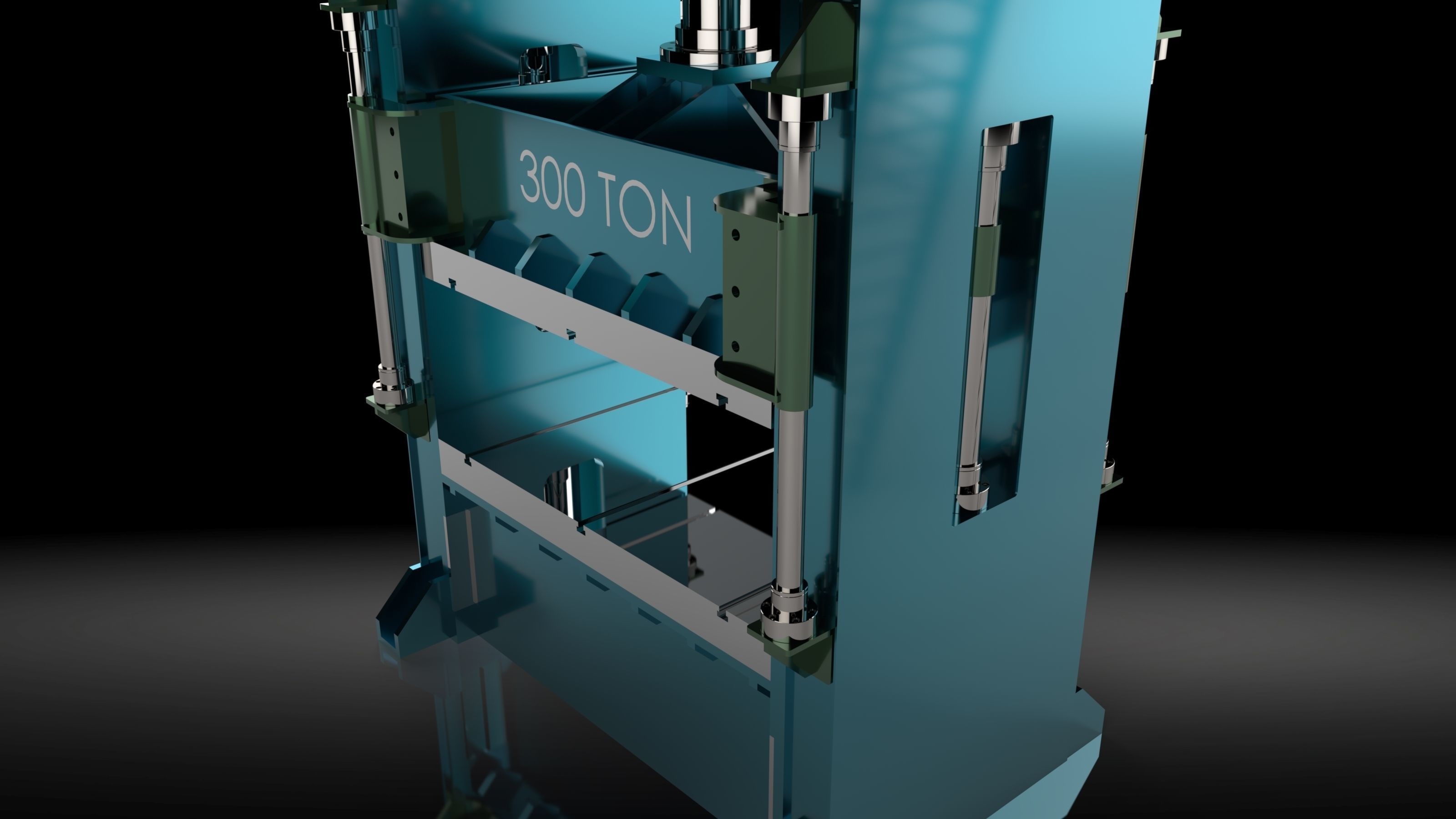 Hydraulic Press 3D model animated | CGTrader