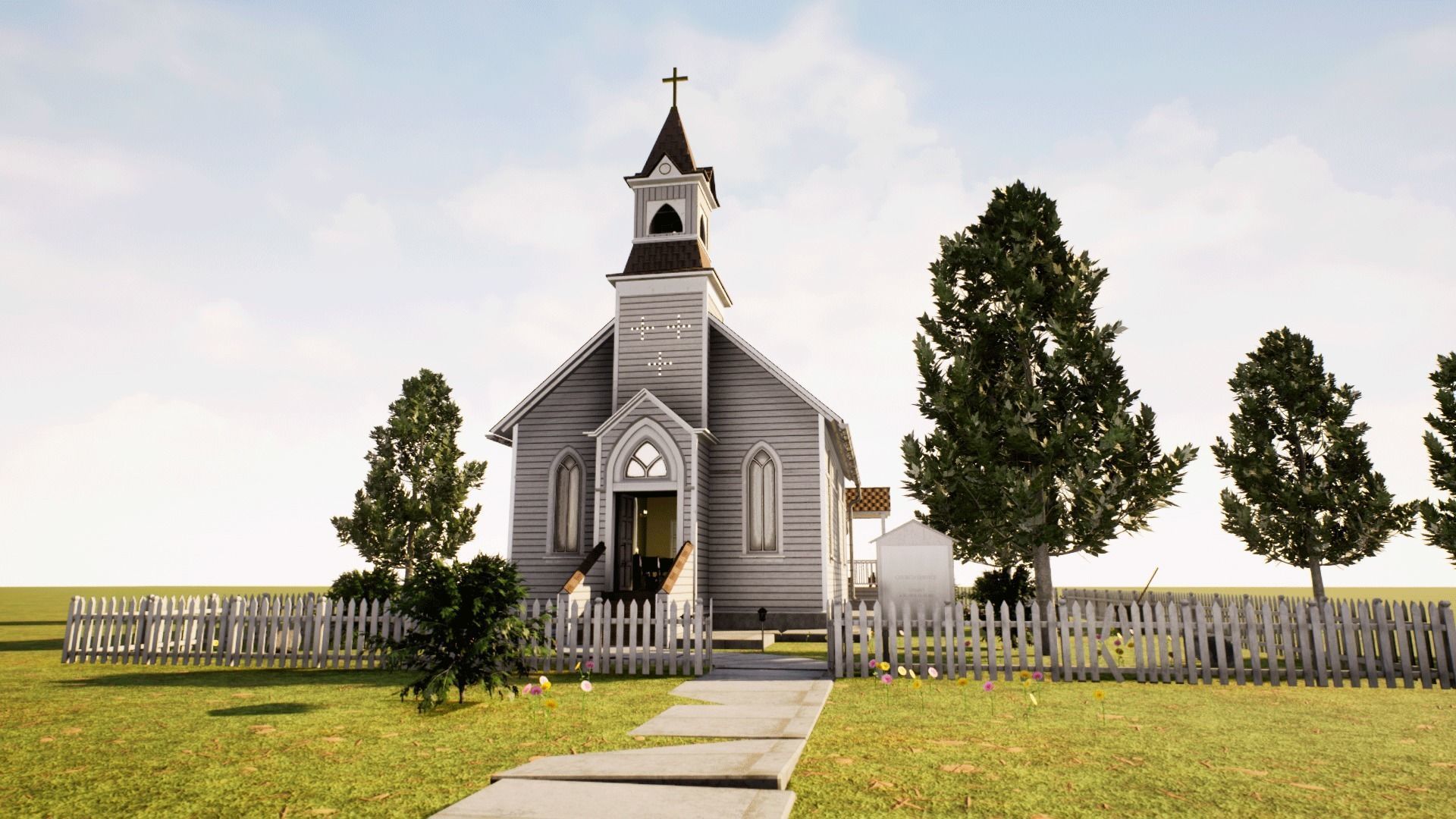 Catholic temple - Church 3D model | CGTrader