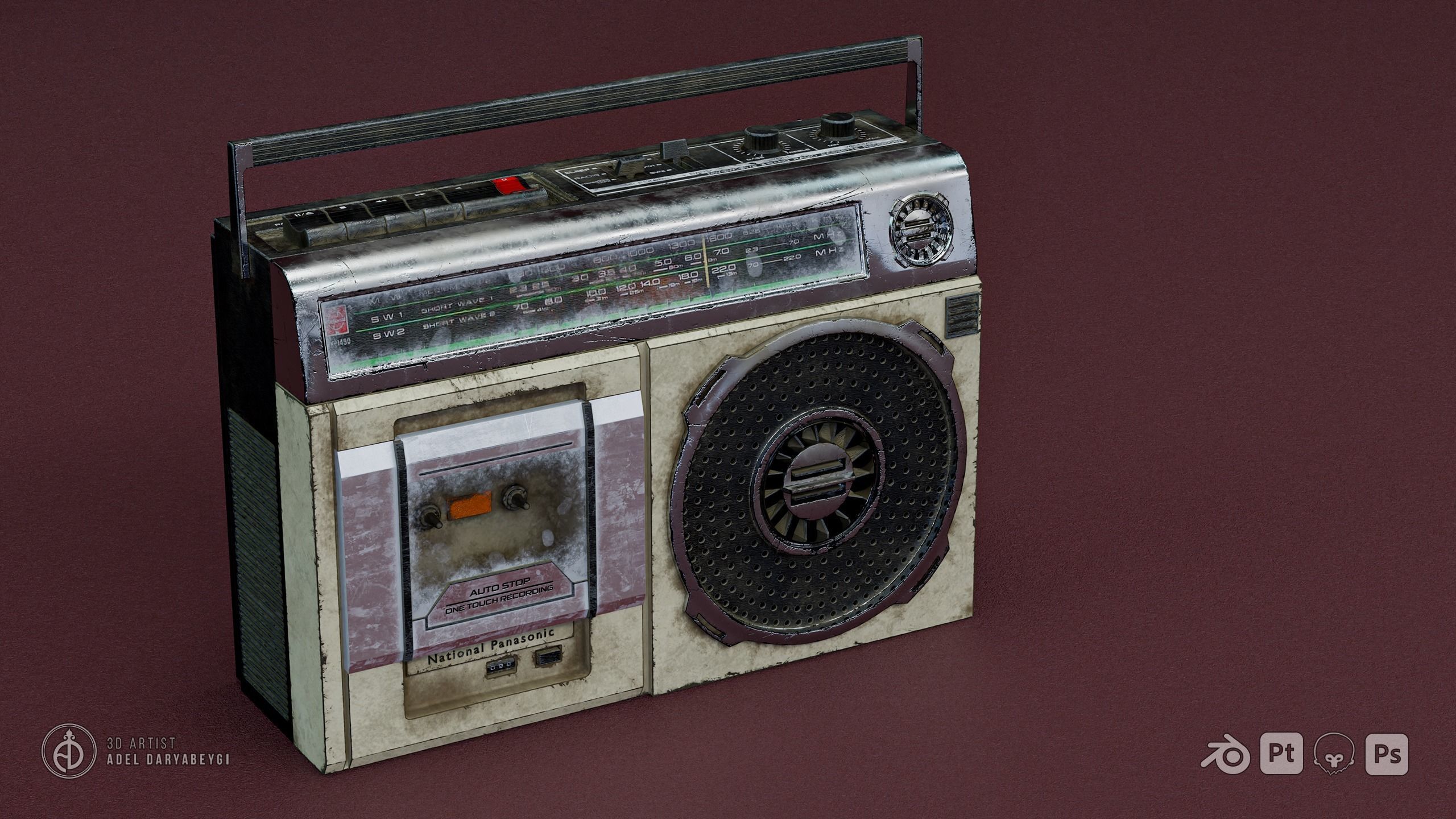 Old National Radio 3D model | CGTrader