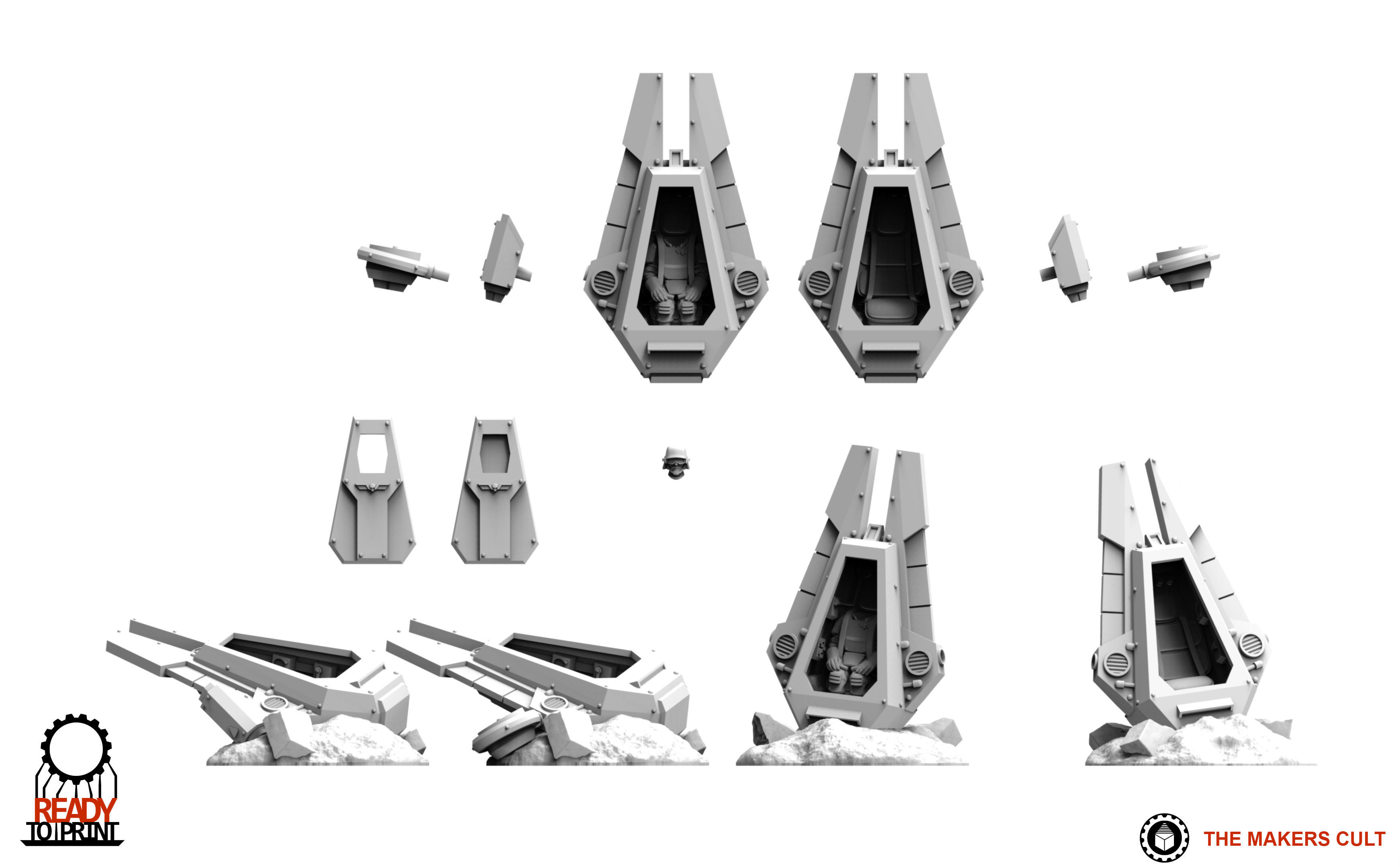 Universal Guard - Deep Strike Drop Pods 3D model 3D printable | CGTrader