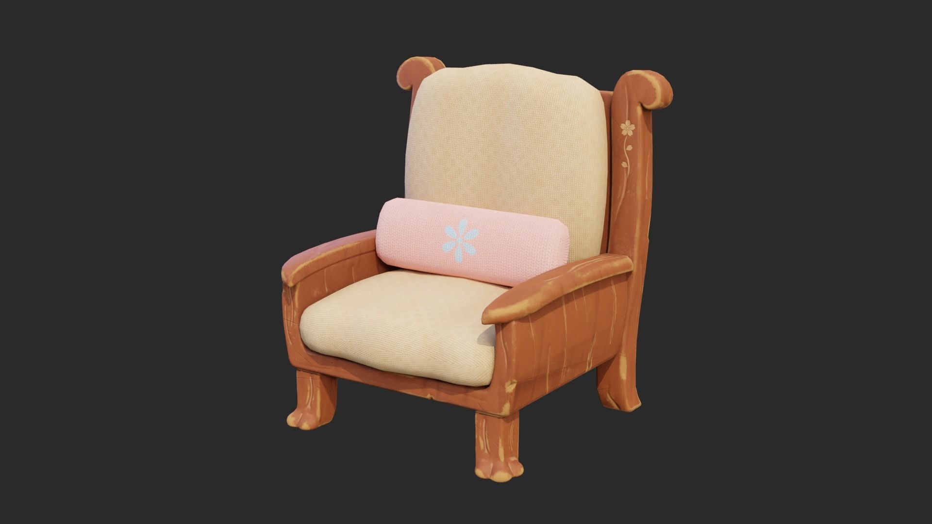 3D model 3d stylized chair VR / AR / low-poly | CGTrader
